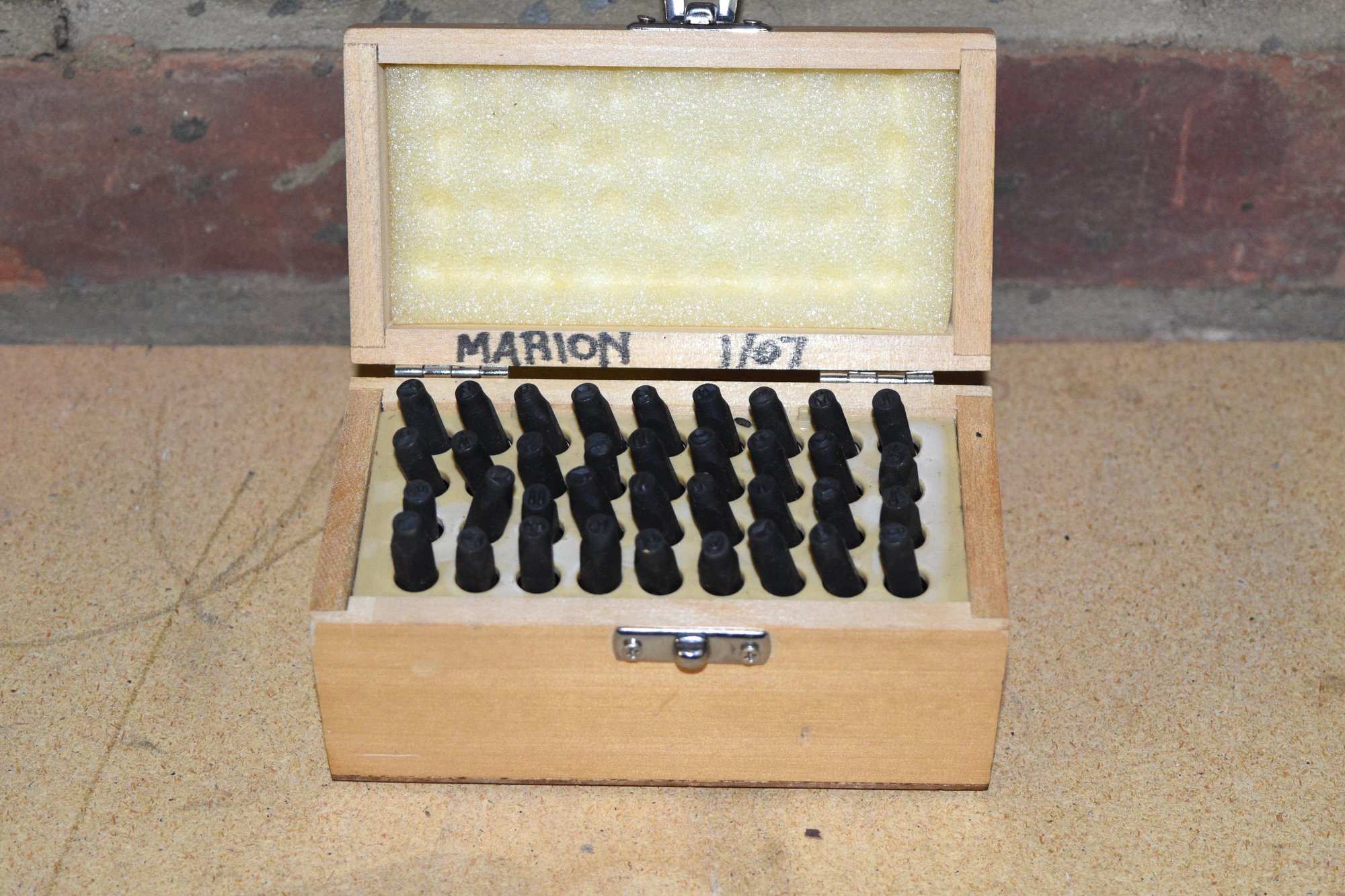 Number & Capital Letter Punch Set In Wooden Case 36 Pc #8210 ...