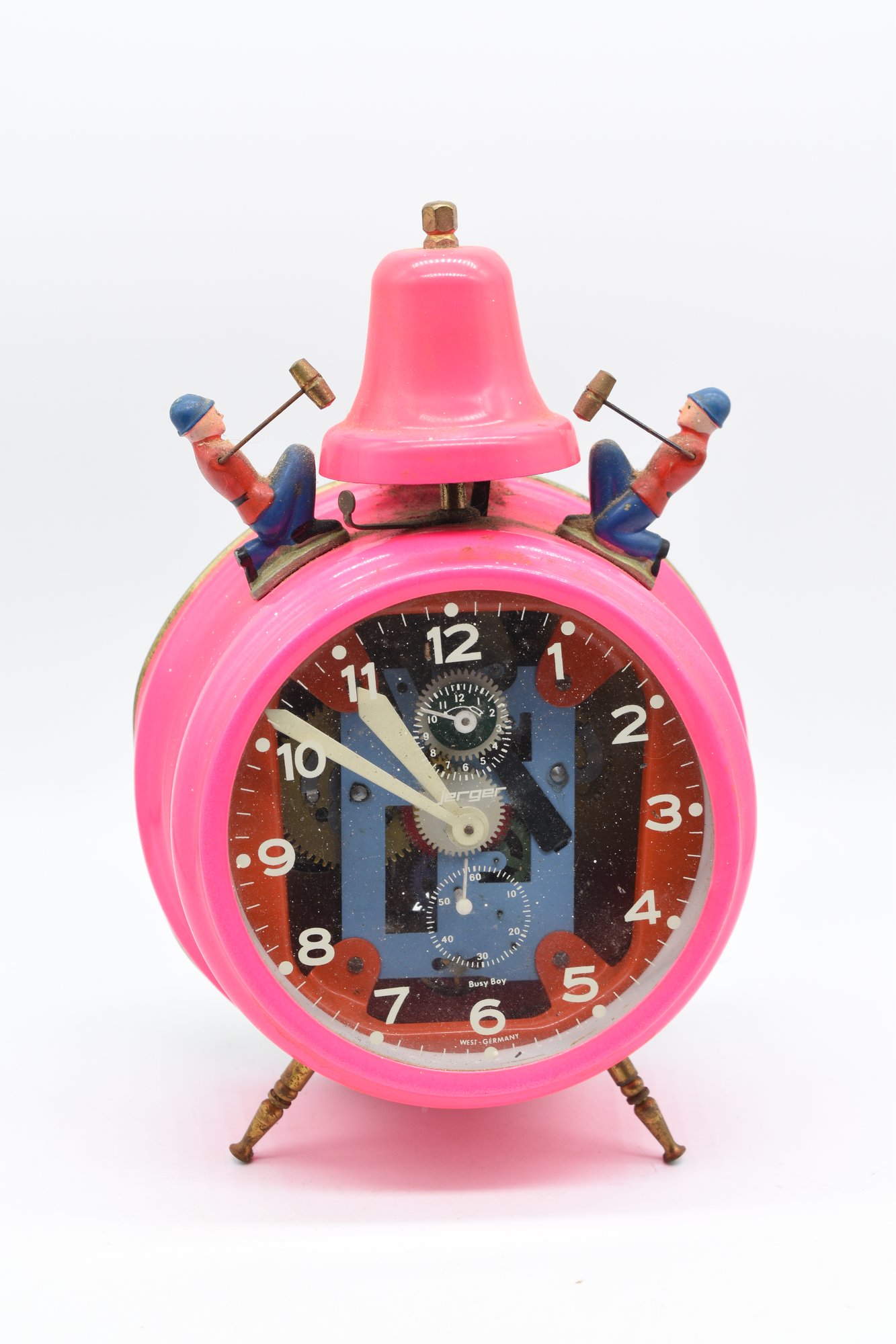 1960s Vintage JERGER "Busy Boy" Wind-up Alarm Clock Made In West ...
