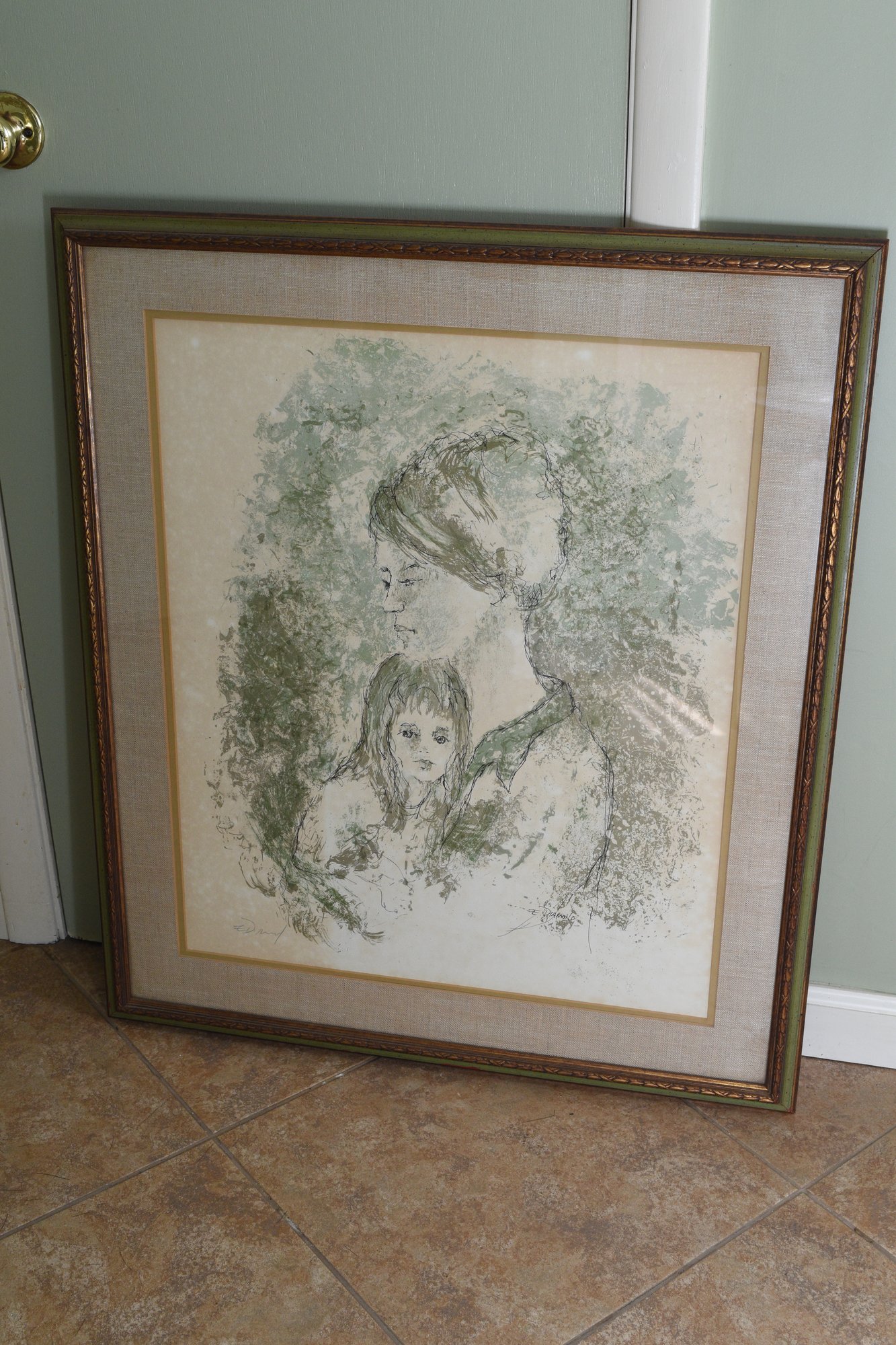 Ellen Diamond Mother & Child Signed Lithograph #5646 | Auctionninja.com