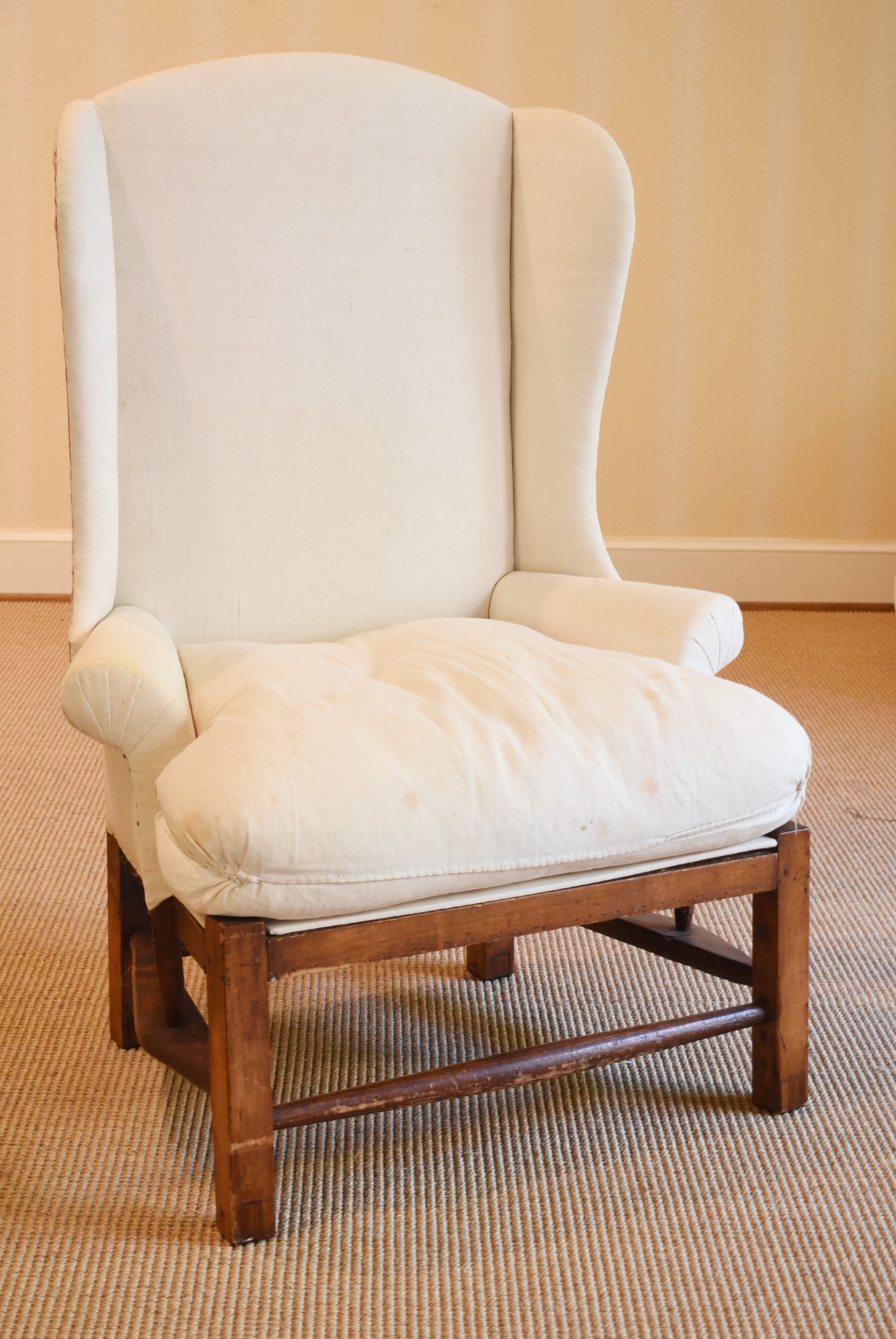 Primitive 18th C. American Wing Chair (CTF20) #39631 | Auctionninja.com