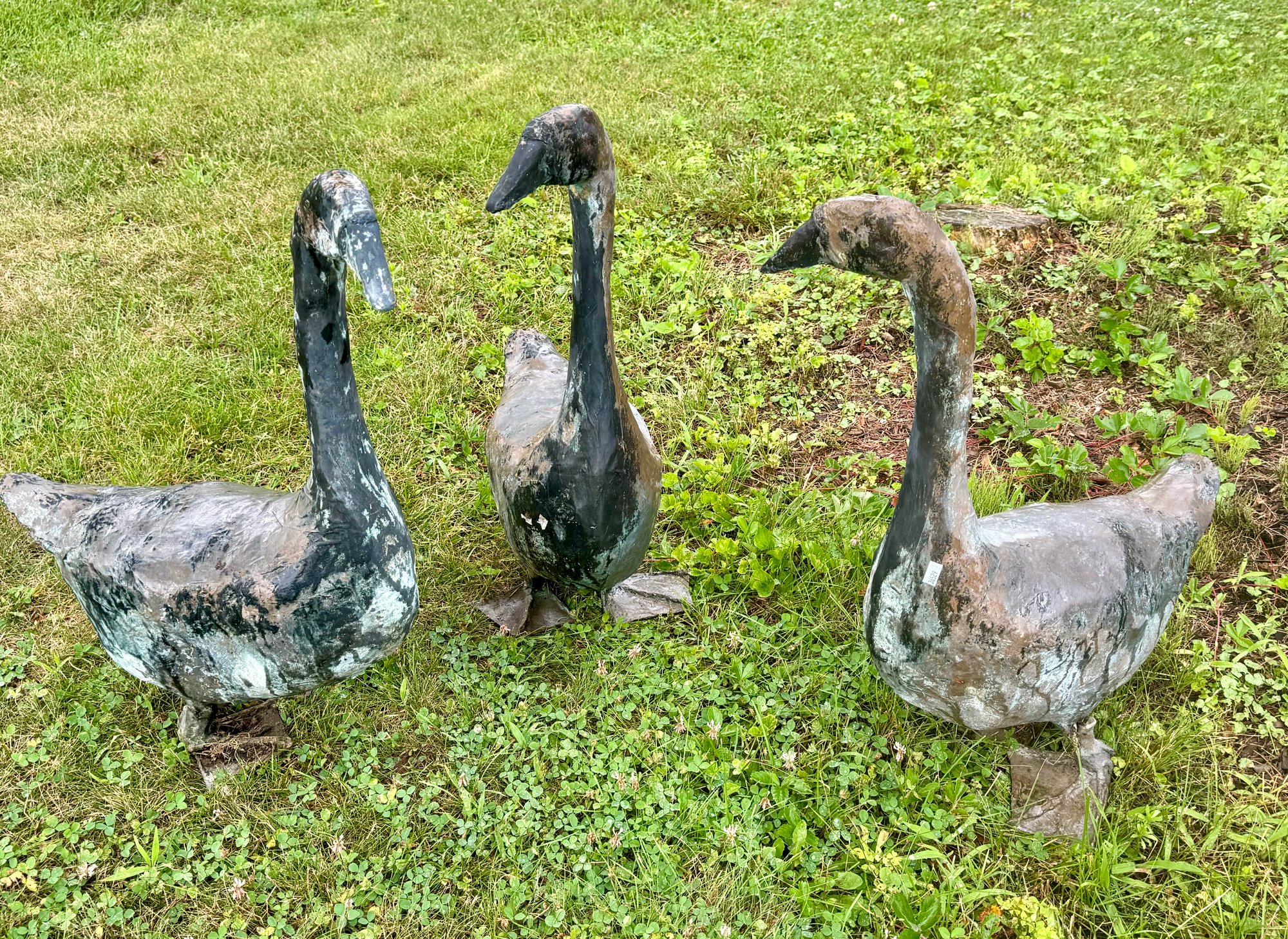 Three Garden Geese Figures (CTF30) #36529 | Auctionninja.com