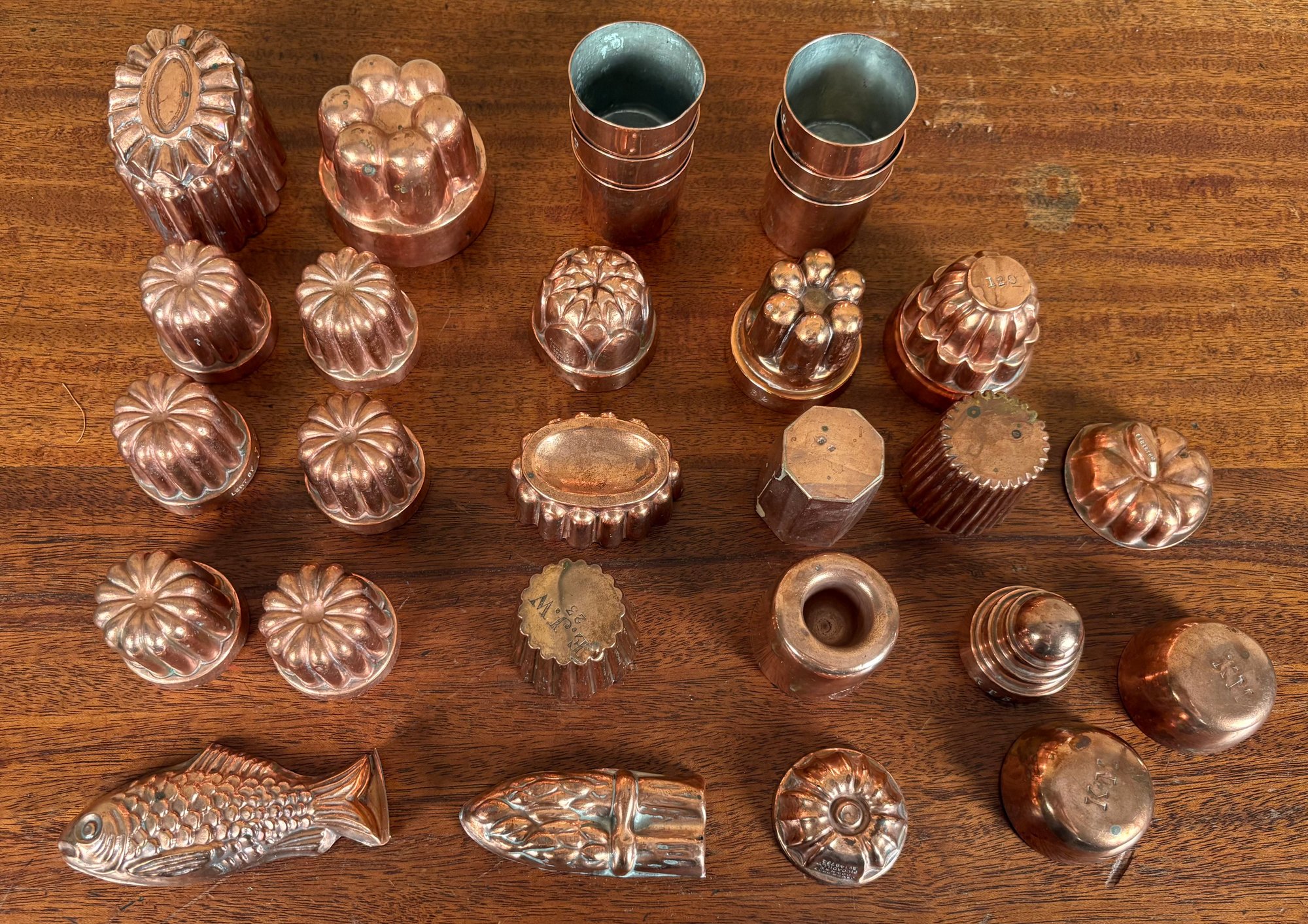 Antique Miniature Copper Molds, 29pcs (CTF20) #53971 | Auctionninja.com