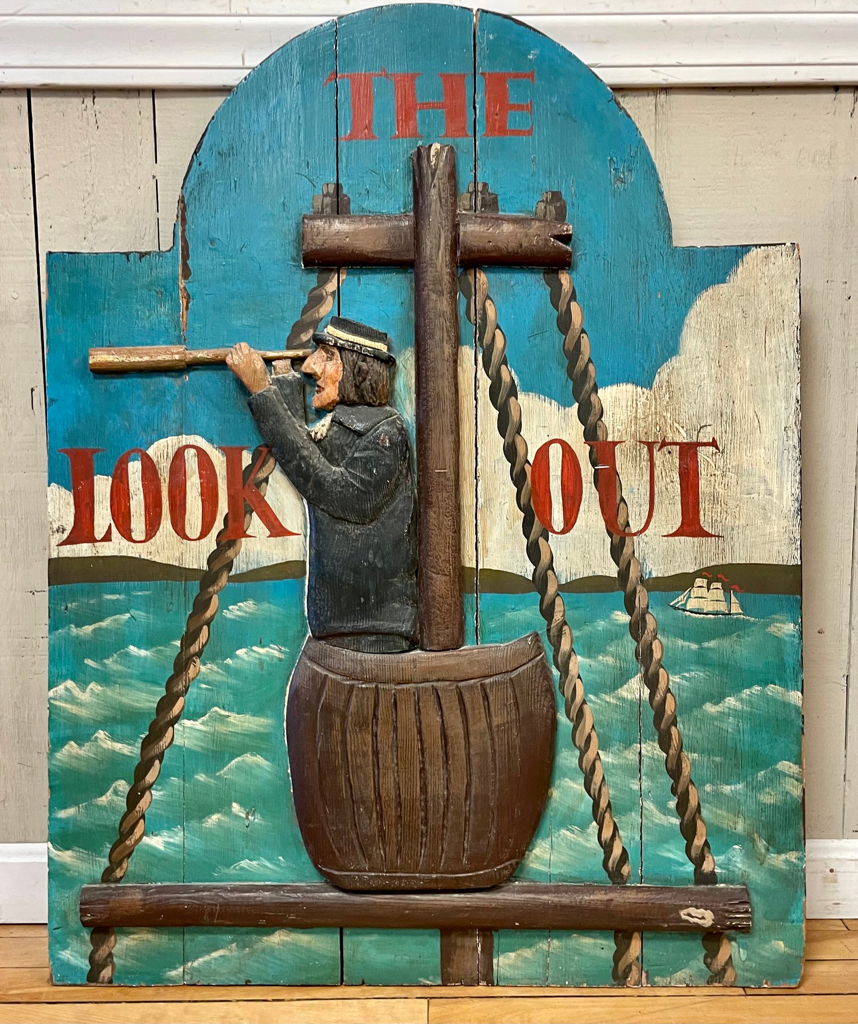 Antique Pub Sign, The Look Out (CTF10) #28004 | Auctionninja.com