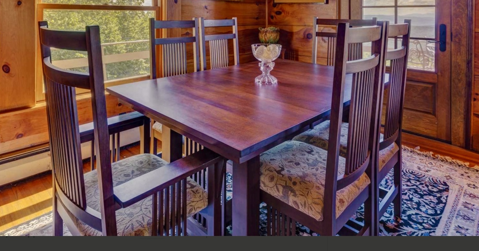 Canal-Dover Mission Style Cherry Dining Table (CTF40) #41271 | Auctionninja.com