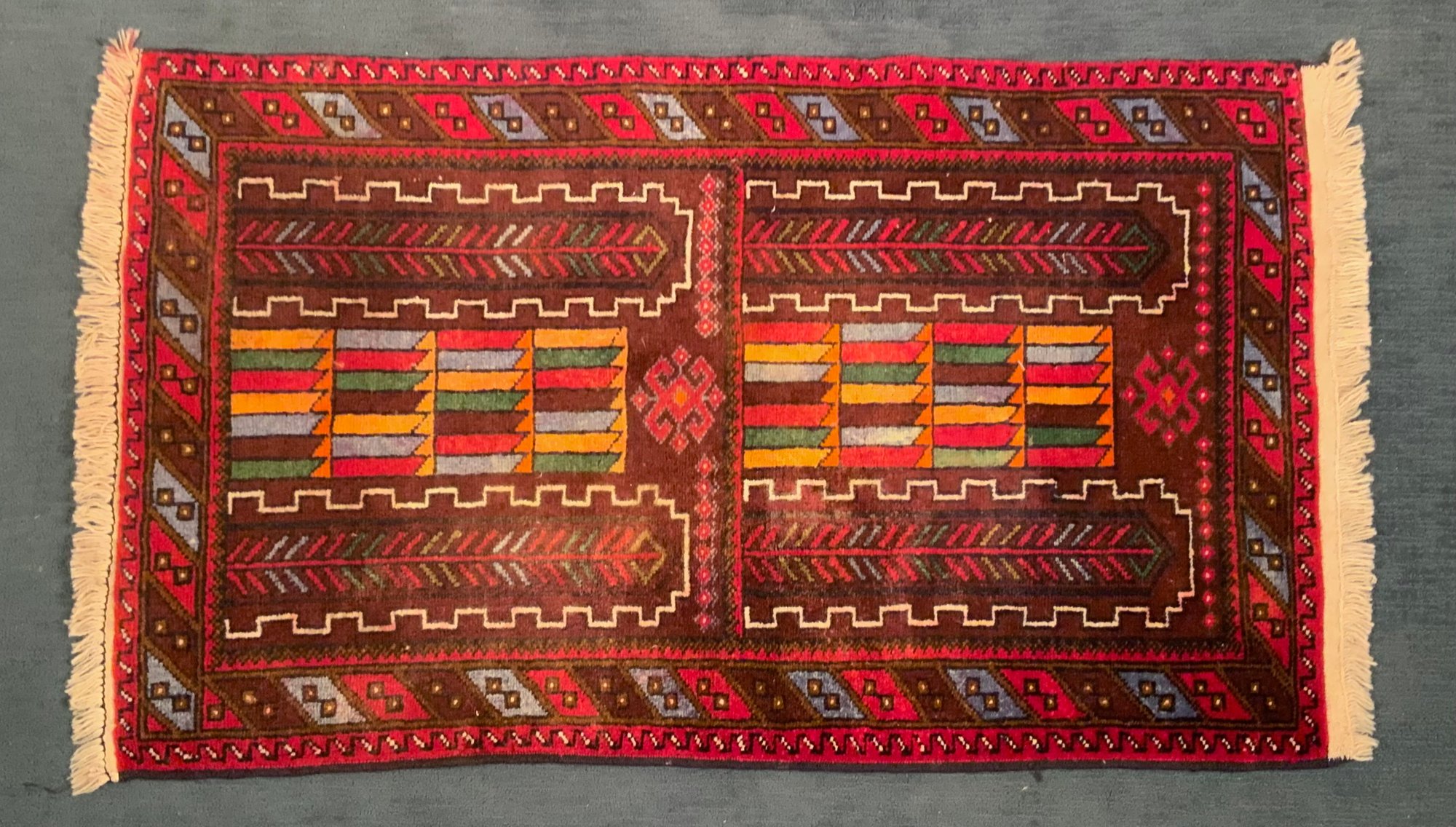 Vintage Oriental Scatter Rug (CTF10) #42319 | Auctionninja.com