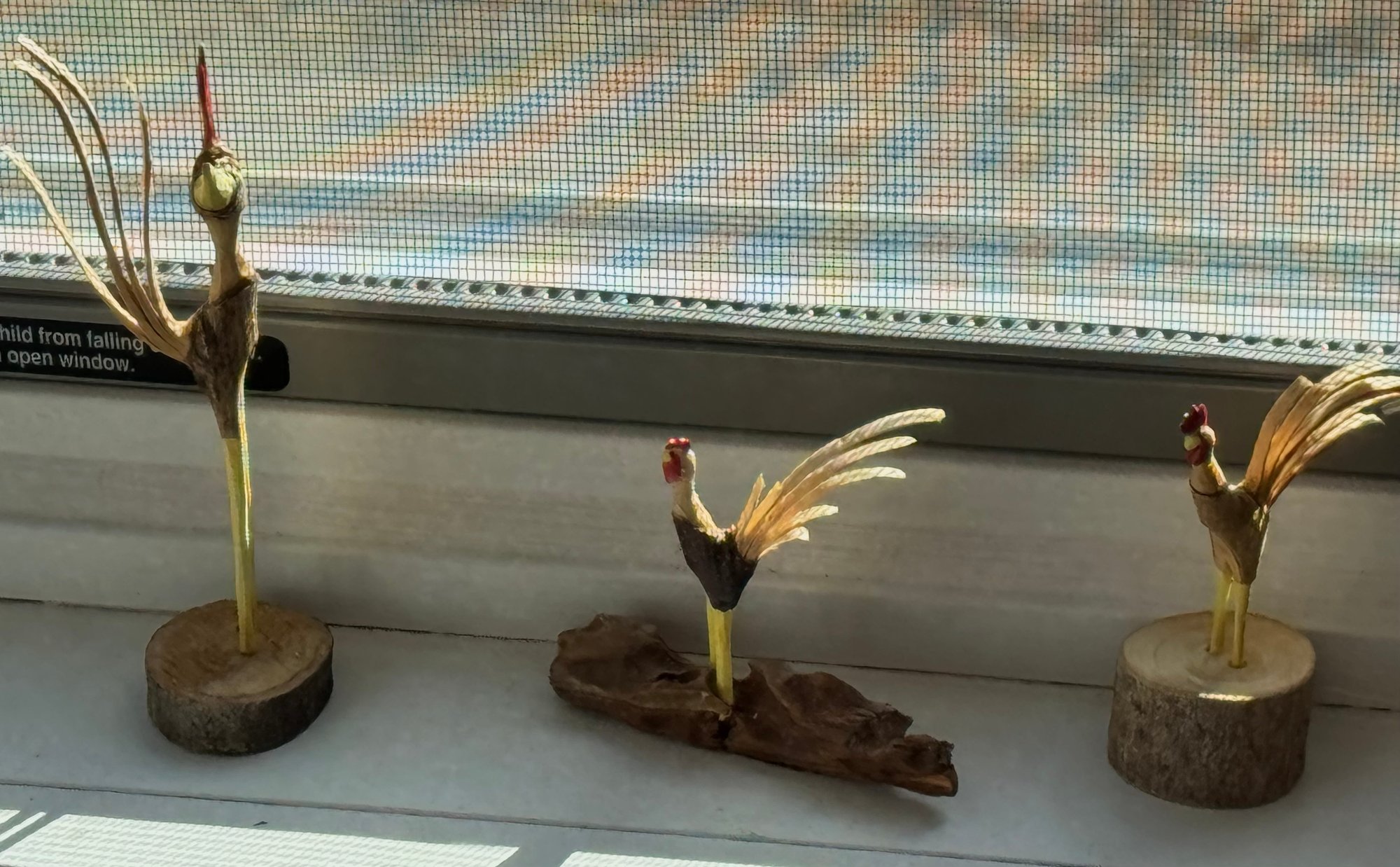 Hand Carved Miniature Birds, 11pcs. #53680 | Auctionninja.com
