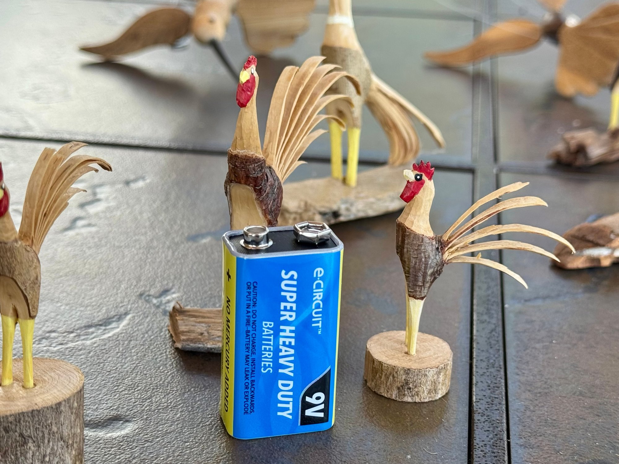 Hand Carved Miniature Birds, 11pcs. #53680 | Auctionninja.com