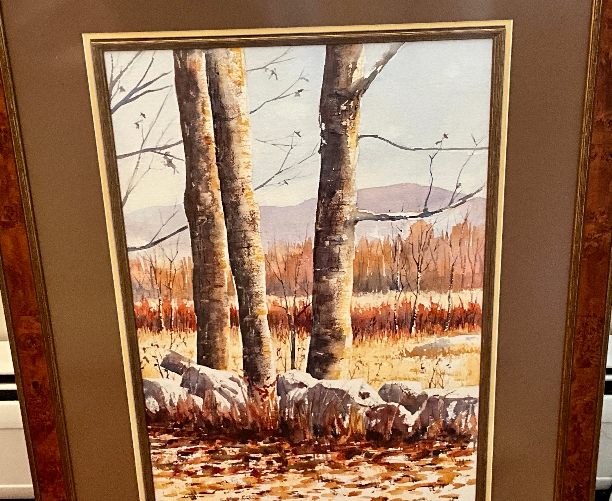 B. Walsh Watercolor, Autumn Landscape #41206 | Auctionninja.com