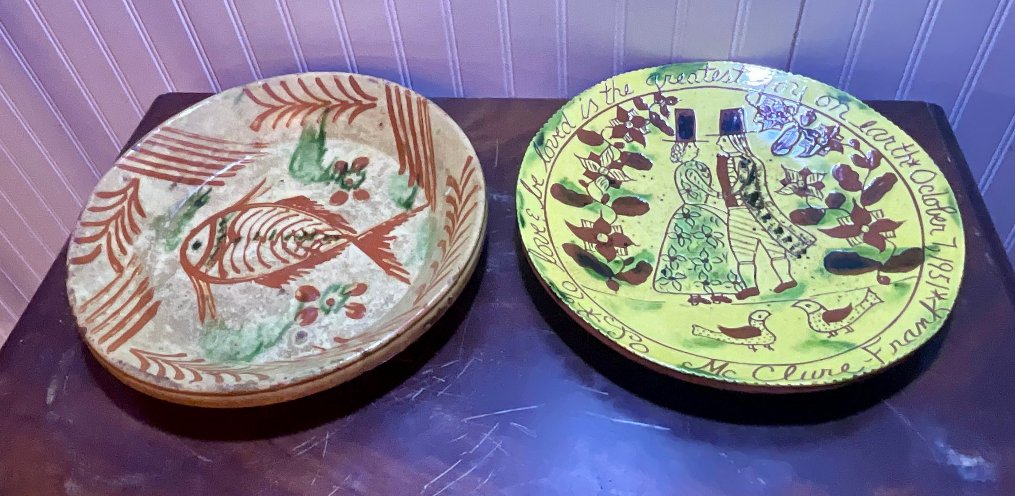 Breininger Redware Pottery And Redware Slip Fish Bowl 9CTF20) #45000 ...