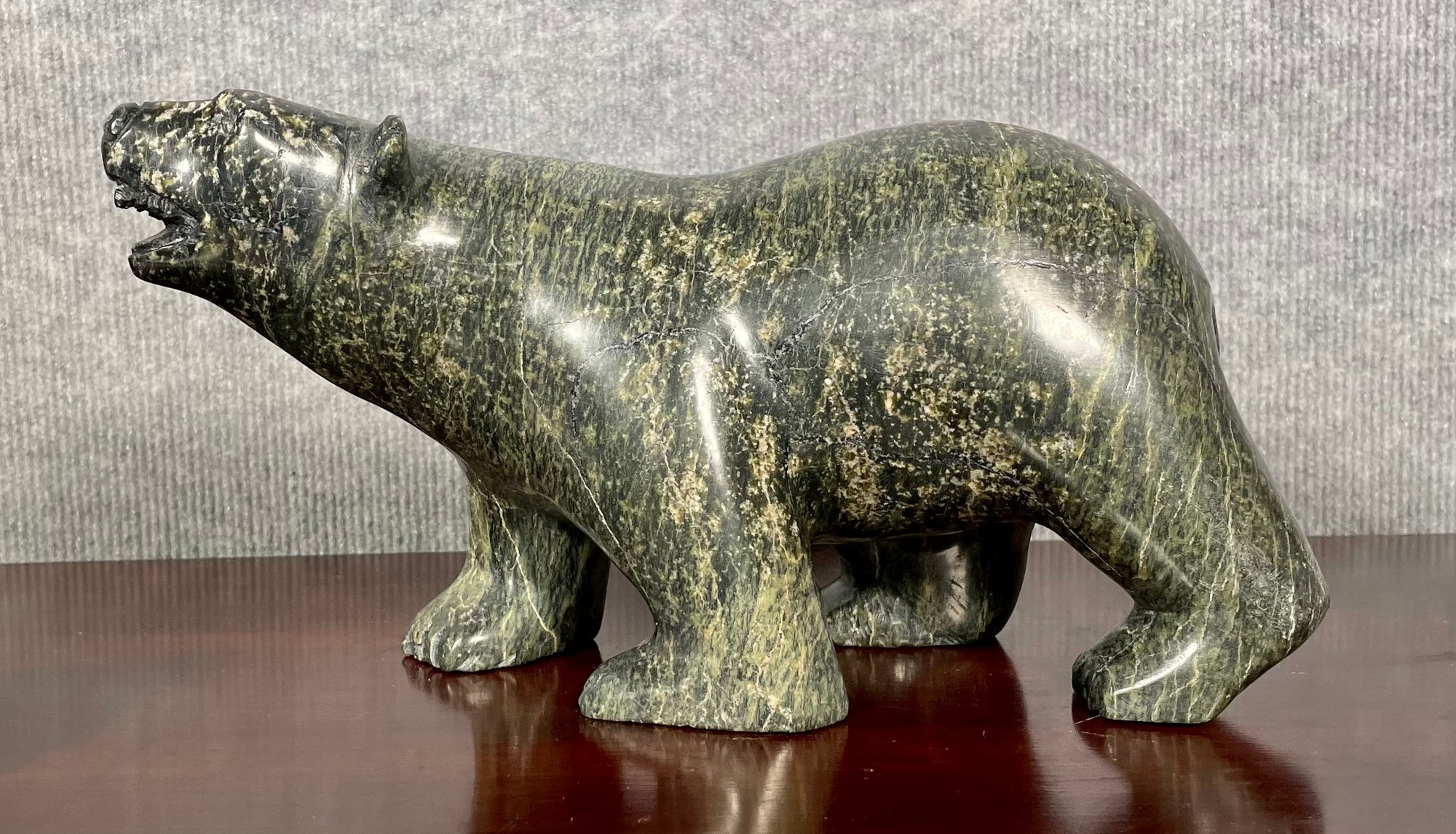 Inuit Soapstone Carving, Bear By Noo Atsiaq (CTF20) #27532 ...
