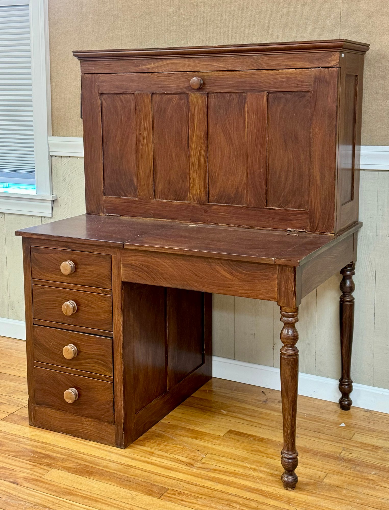 20th C. Country Style Painted Plantation Desk (CTF30) #41535 ...