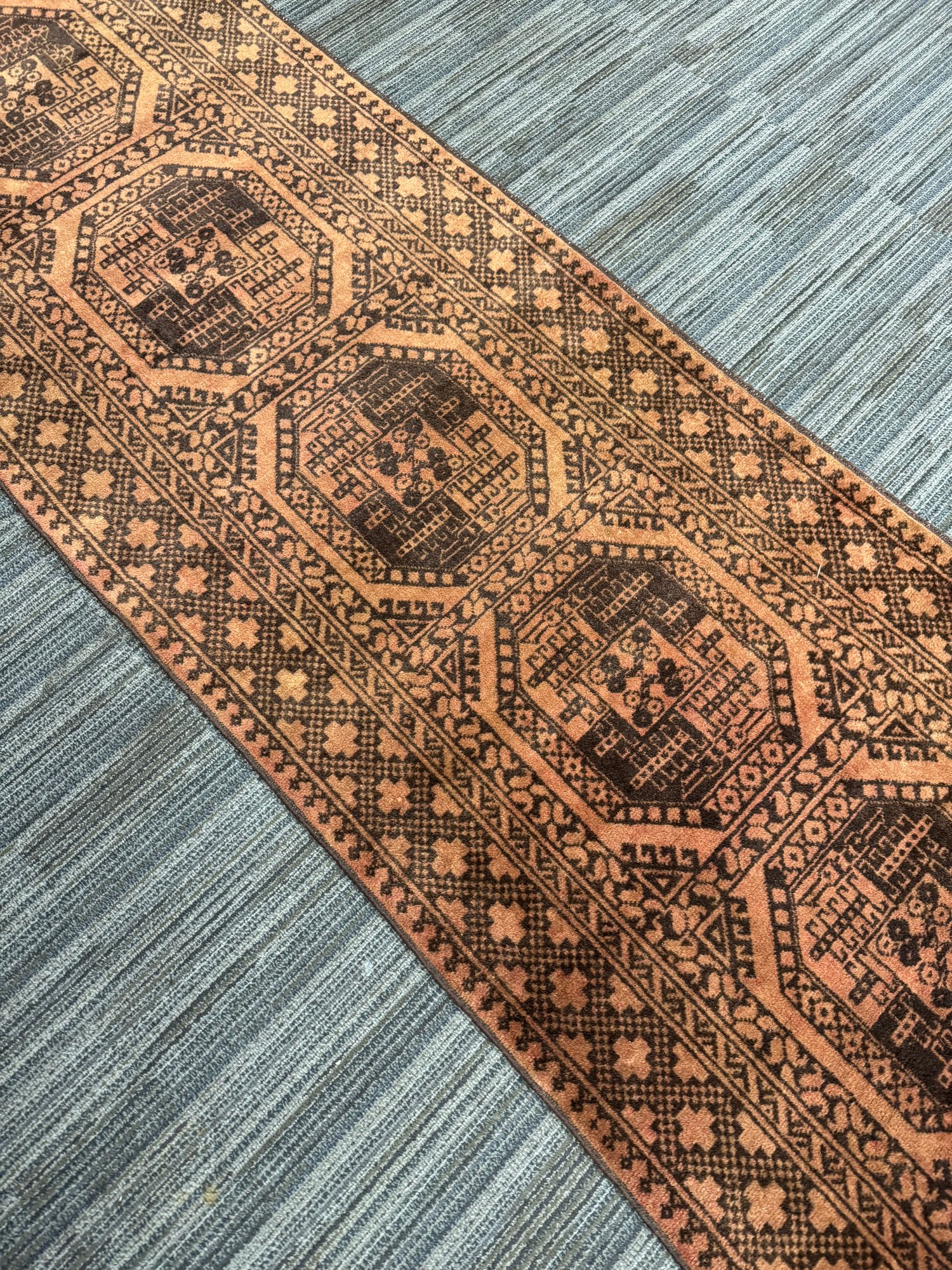 Vintage Oriental Bokara Runner Rug (CTF20) #43776 | Auctionninja.com