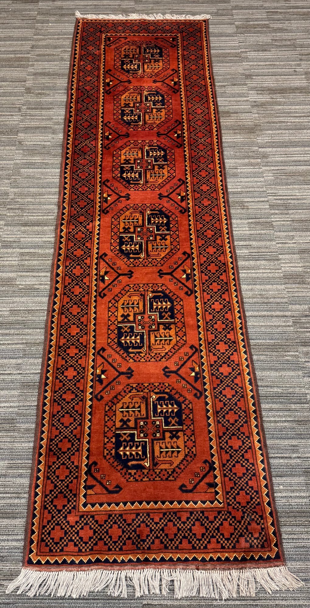 Vintage Oriental Bokara Runner Rug (CTF20) #43782 | Auctionninja.com