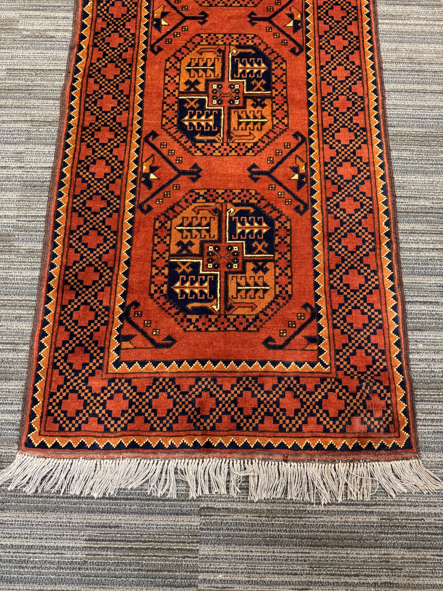 Vintage Oriental Bokara Runner Rug (CTF20) #43782 | Auctionninja.com