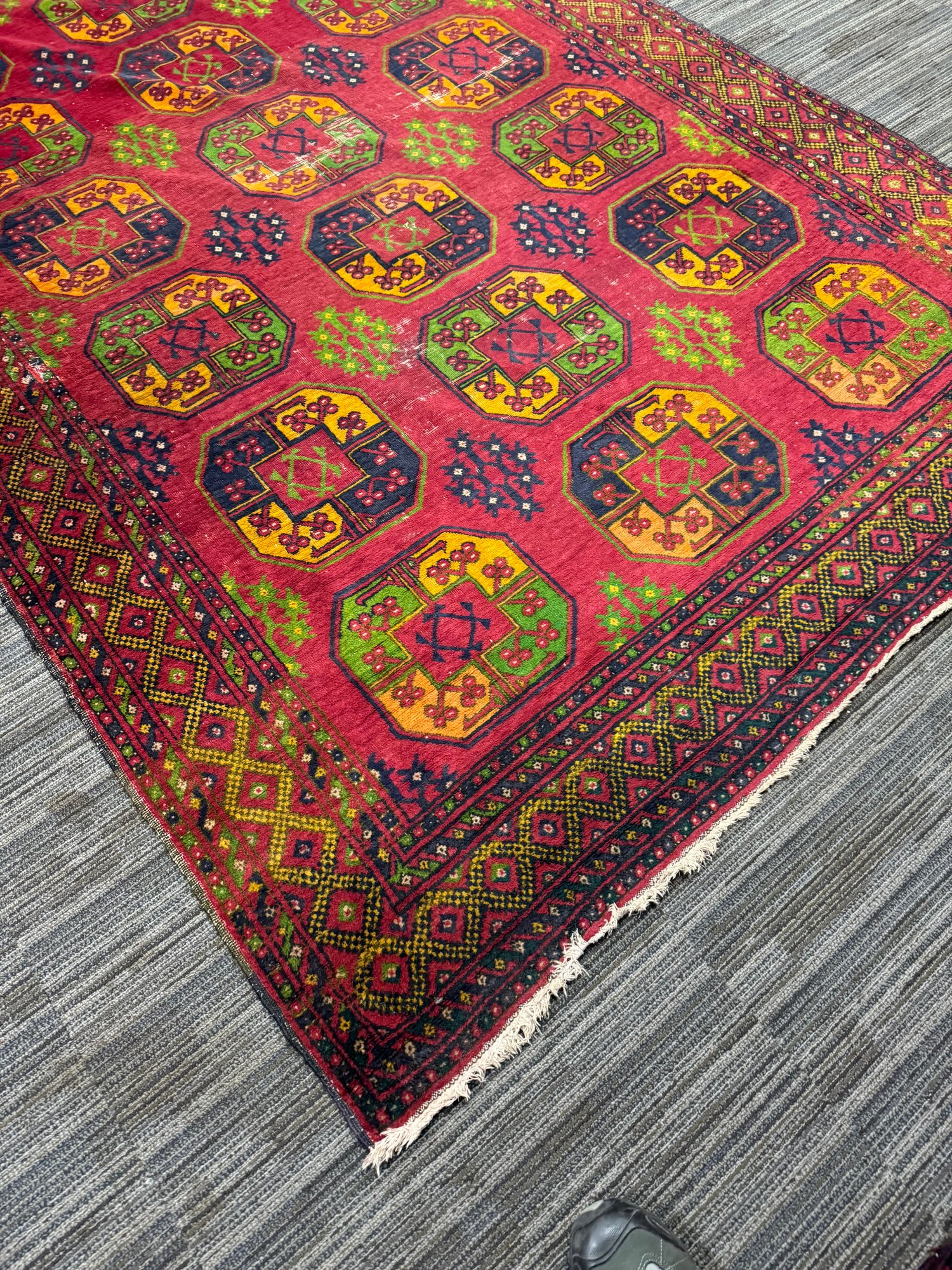 Vintage Bokara Style Oriental Area Rug (CTF20) #43785 | Auctionninja.com