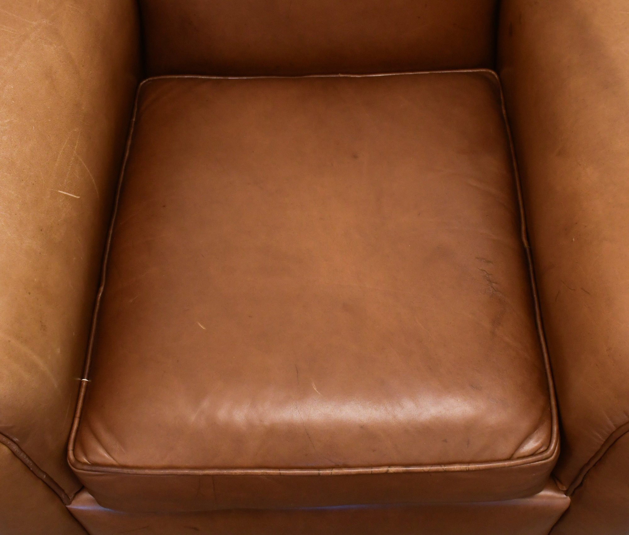 McNeilly Champion Brown Leather Club Chair And Ottoman, 2pcs (CTF40 ...