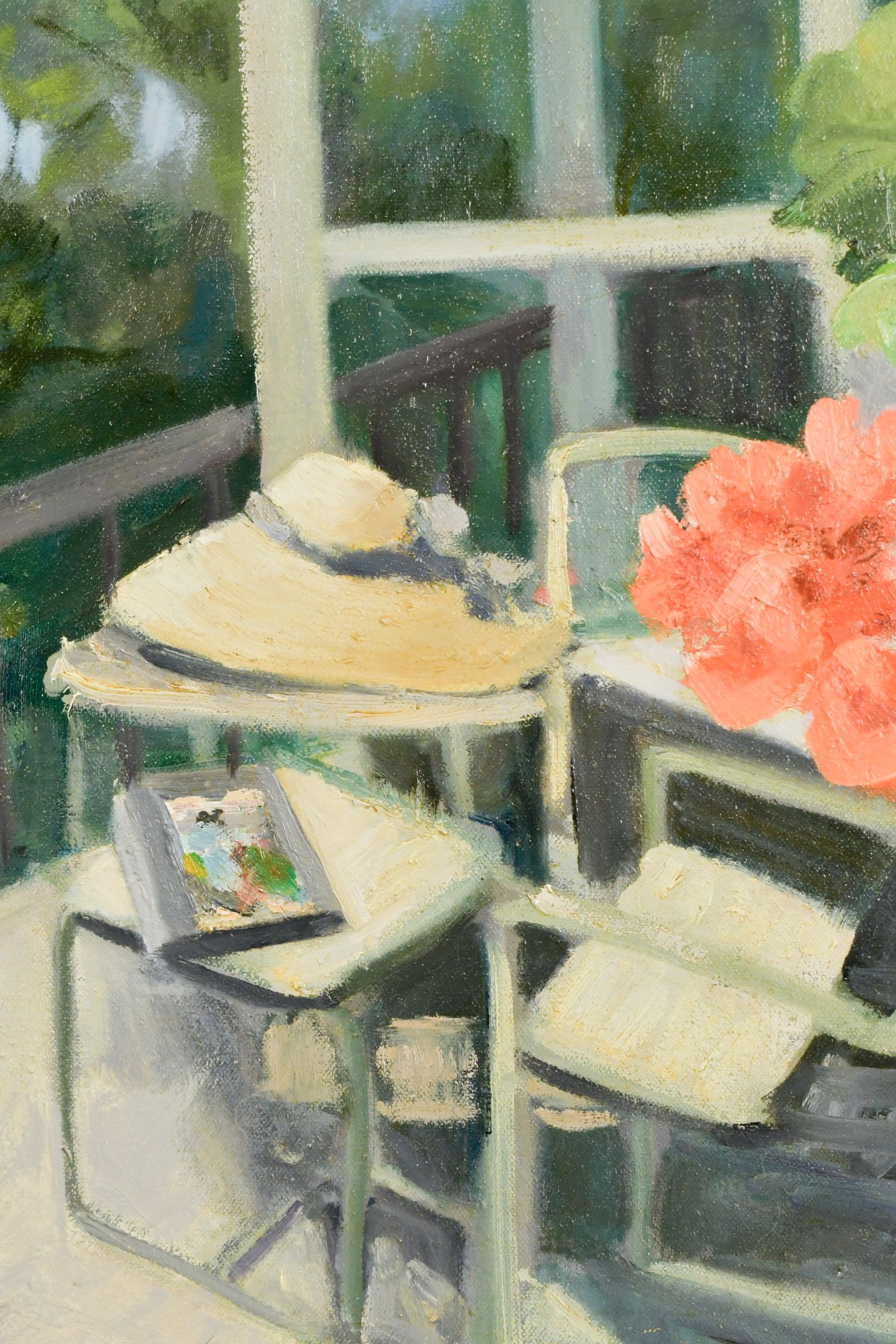 Ann Hadley Holloway Oil, Porch With Flowers (CTF20) #39141 ...