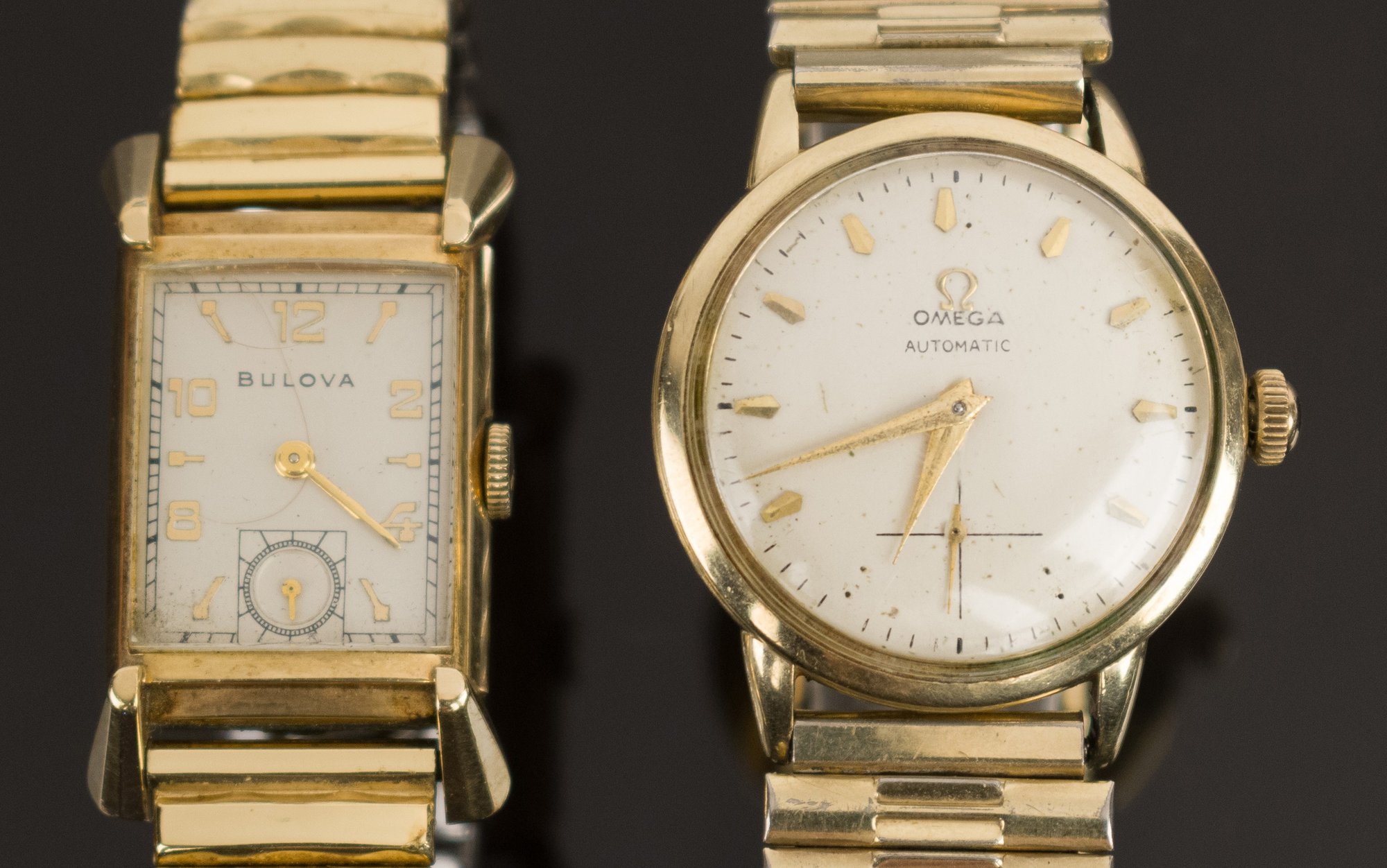 Four Vintage Men's Wrist Watches, Bulova, Omega & Bucherer (CTF10 ...