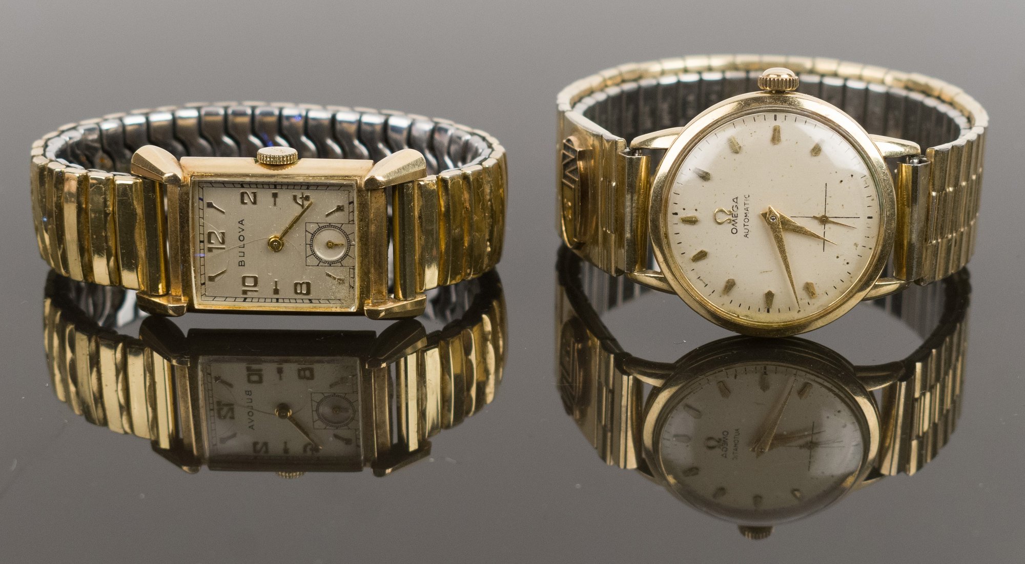 Four Vintage Men's Wrist Watches, Bulova, Omega & Bucherer (CTF10 ...