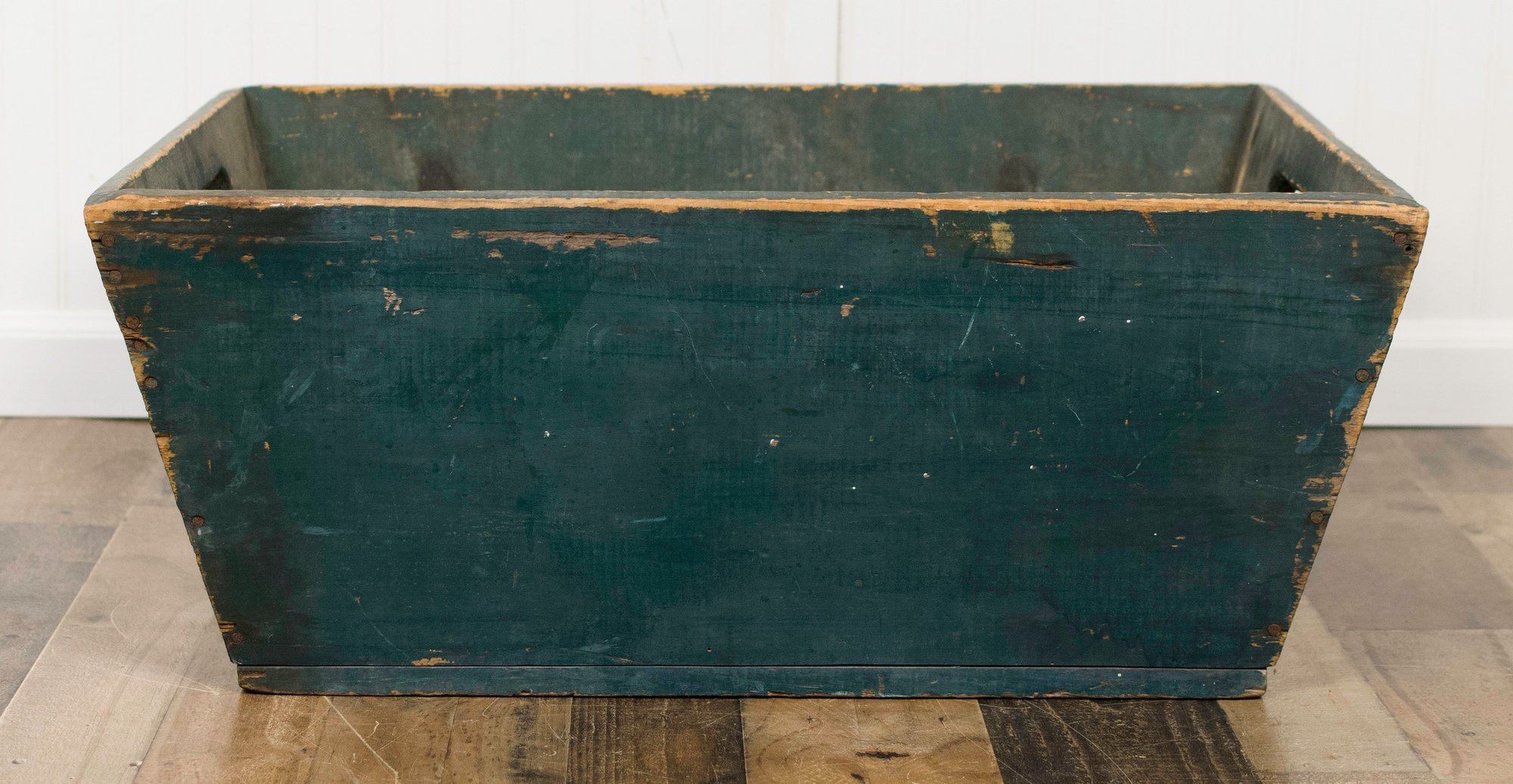 19th C. Green Painted Dough Box (CTF20) #50145 | Auctionninja.com