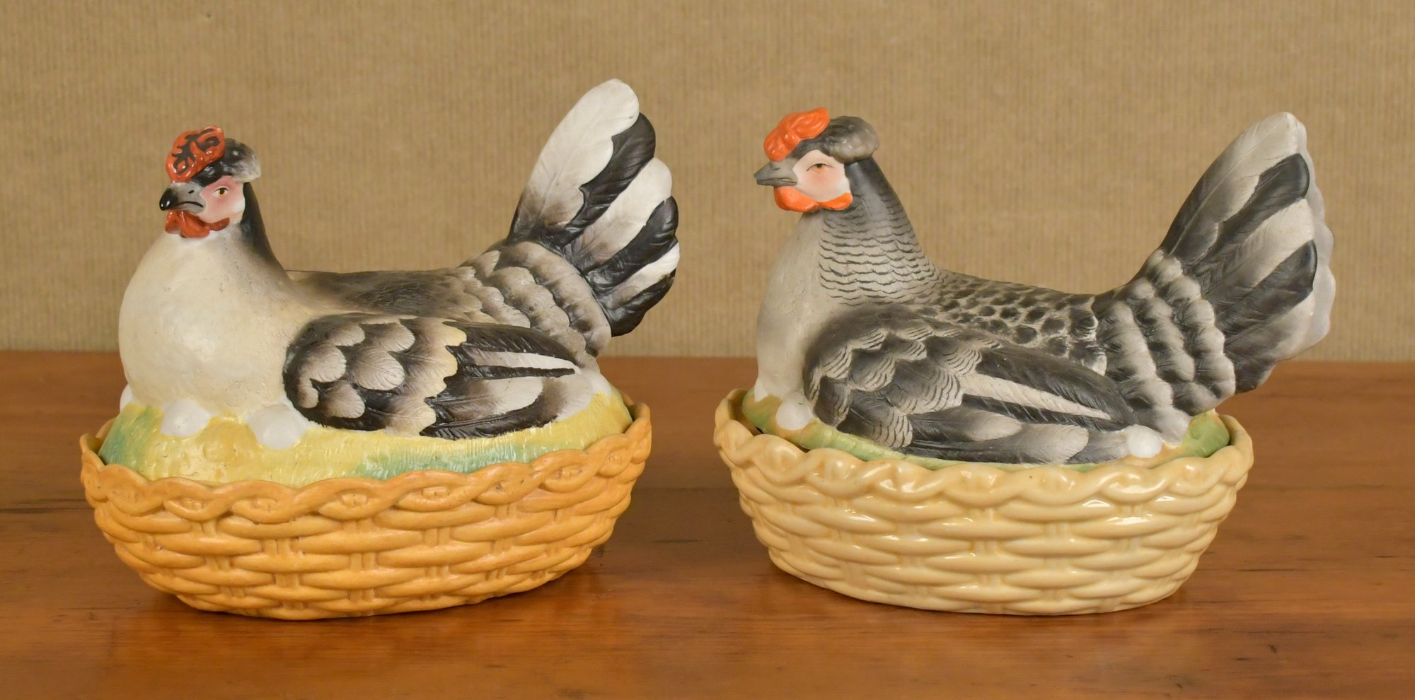 Two Antique Hen On Nests, (CTF20) #10 #42114 | Auctionninja.com