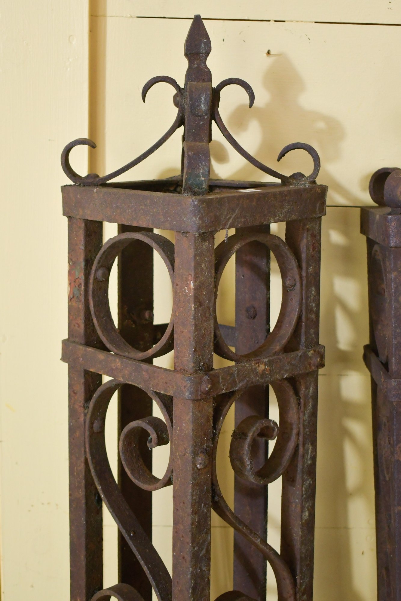 Antique Wrought Iron Gate Posts (CTF30) #53299 | Auctionninja.com