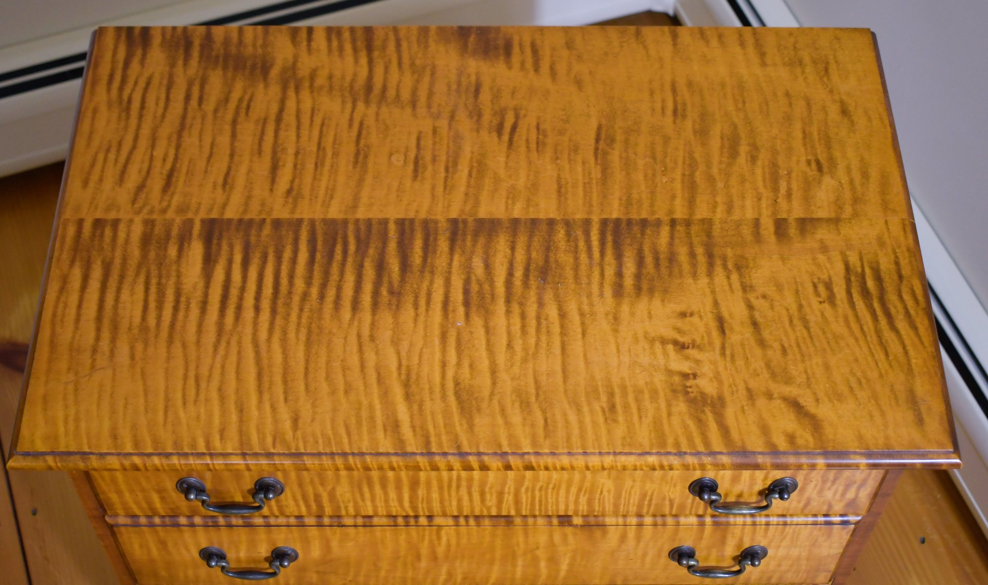 David Lefort Tiger Maple Bachelors Chest (CTF30) #51360 | Auctionninja.com