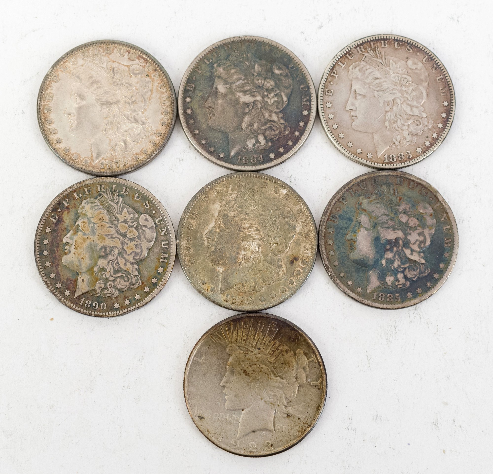 Coins, Seven Silver Dollars (CTF10) #47422 | Auctionninja.com