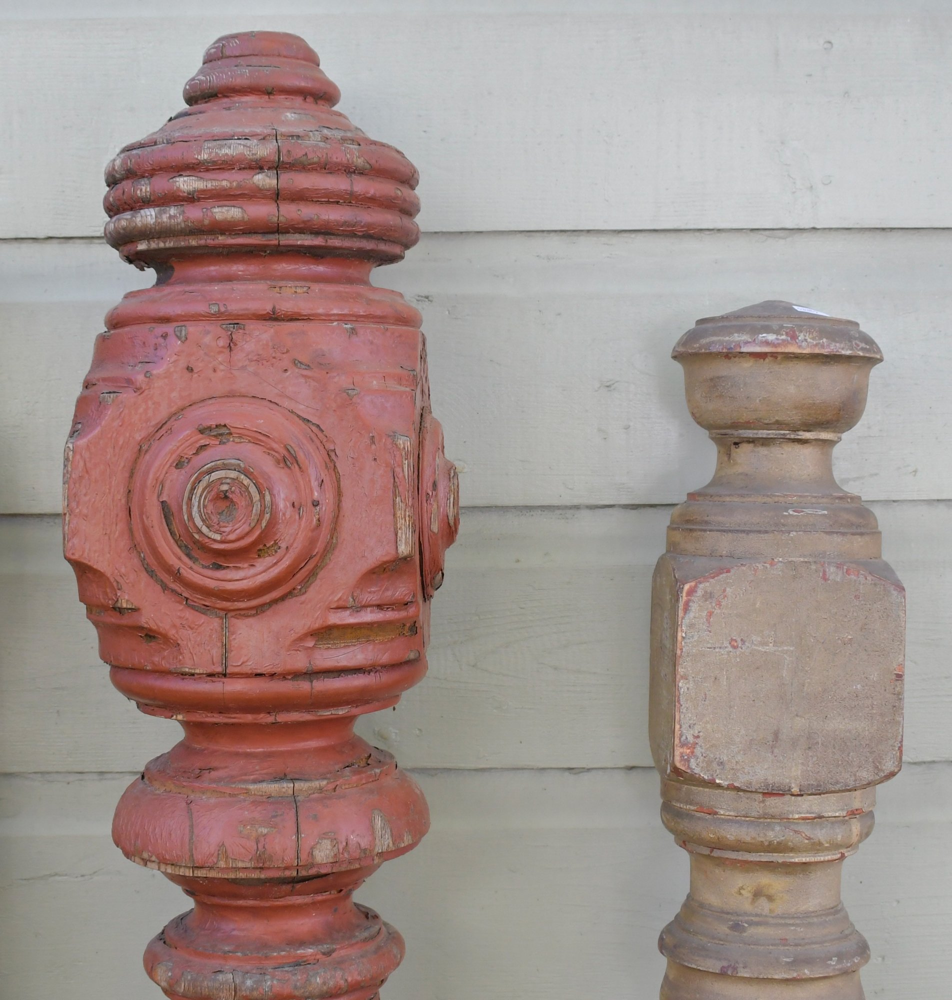 Four Antique Newel Posts (CTF30) #53382 | Auctionninja.com