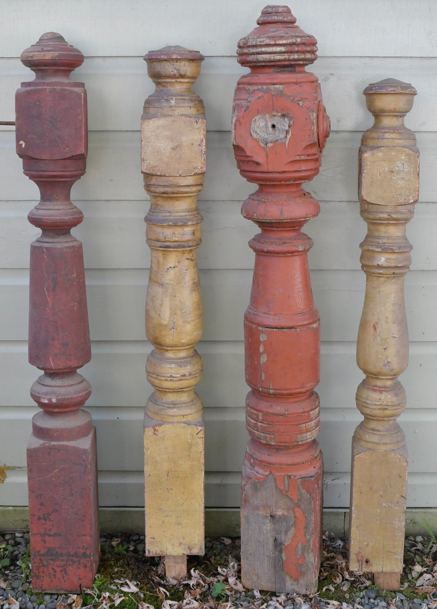 Four Antique Newel Posts (CTF30) #53382 | Auctionninja.com
