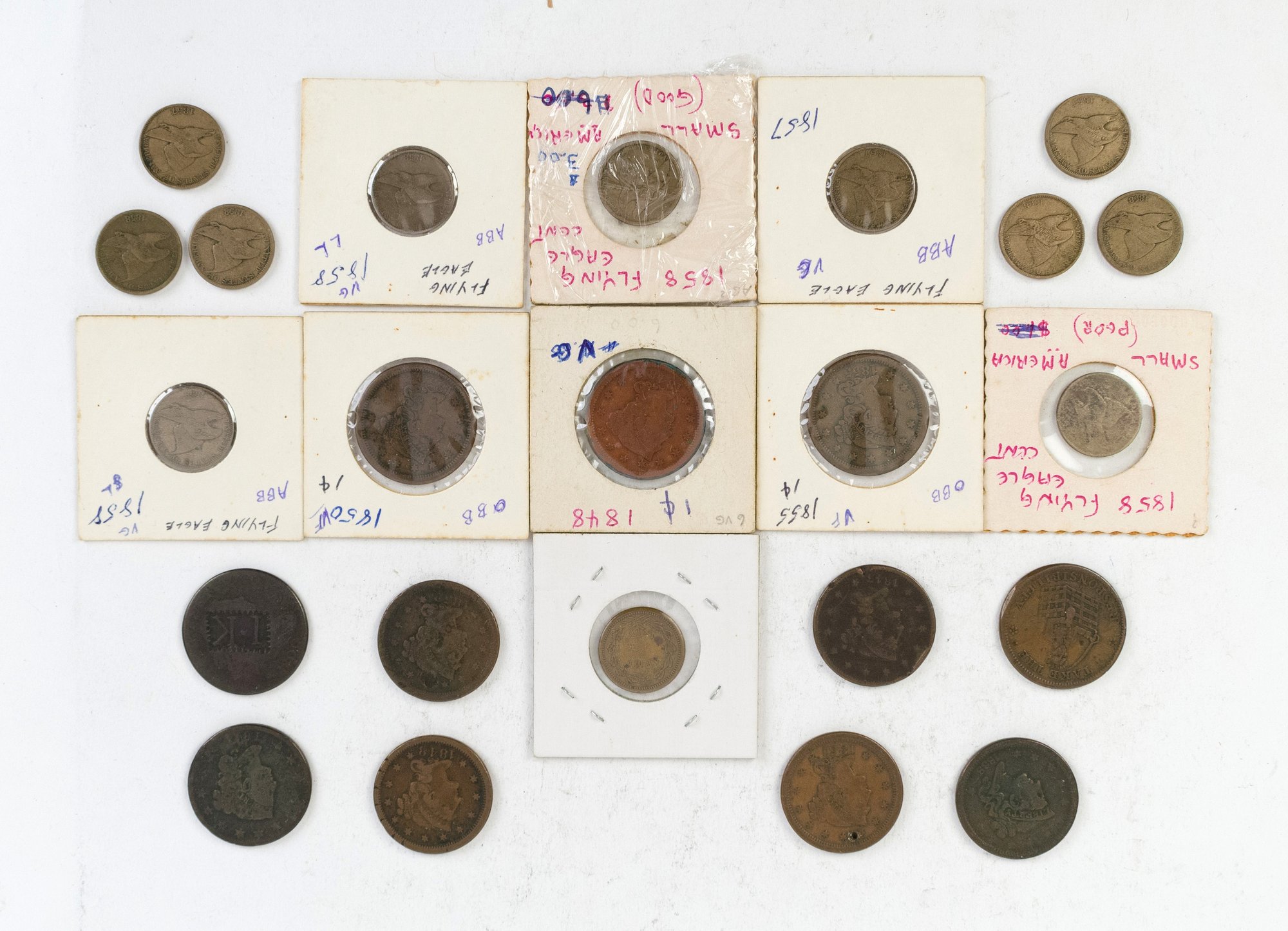 23 Early Copper Coins (CTF10) #47496 | Auctionninja.com