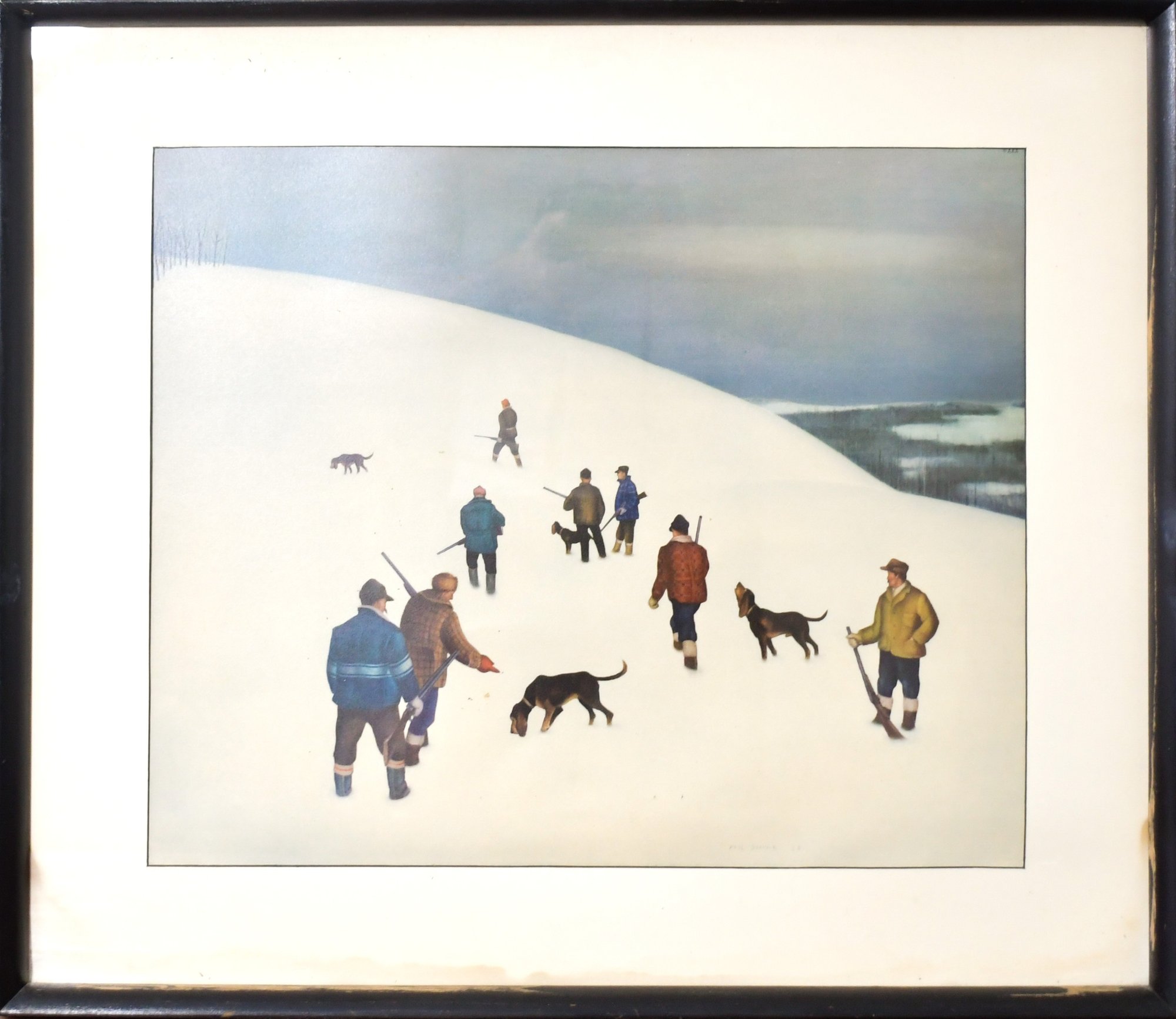 Paul Sample Lithograph, Hunters (CTF10) #51468 | Auctionninja.com