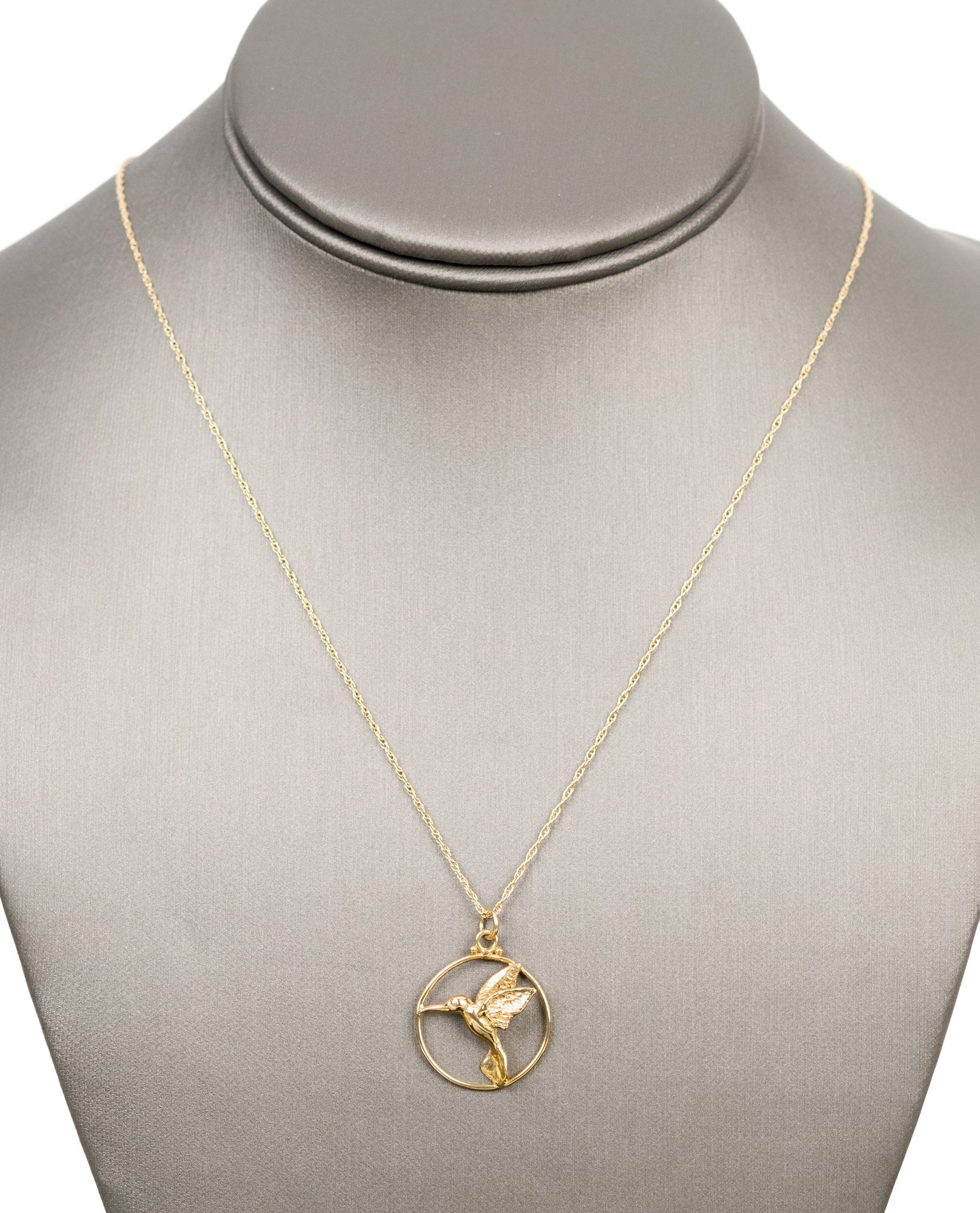 14k Gold Hummingbird Pendant & Chain (CTF10) #54545 | Auctionninja.com