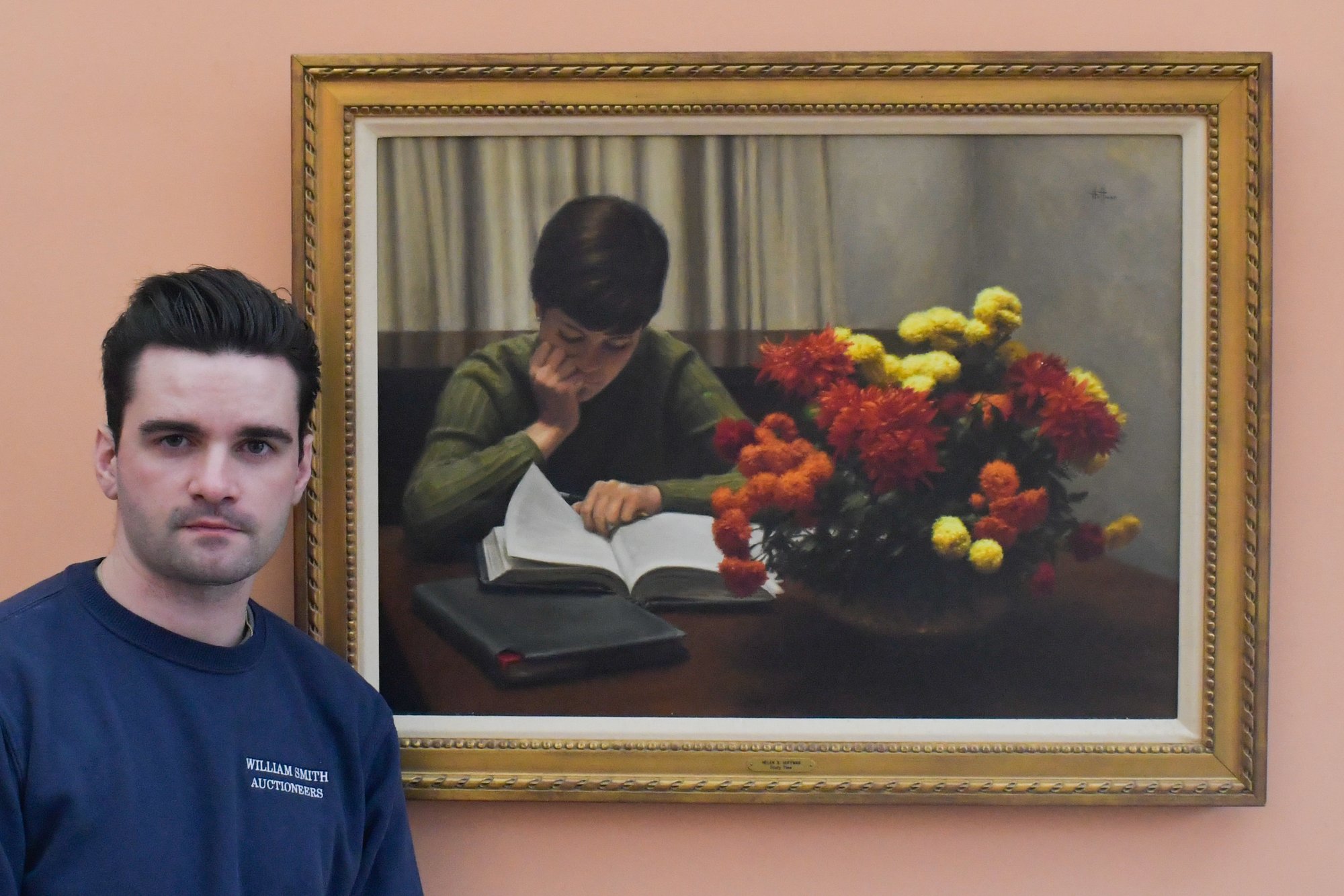 Helen B. Hoffman Oil, Study Time (CTF20) #44300 | Auctionninja.com