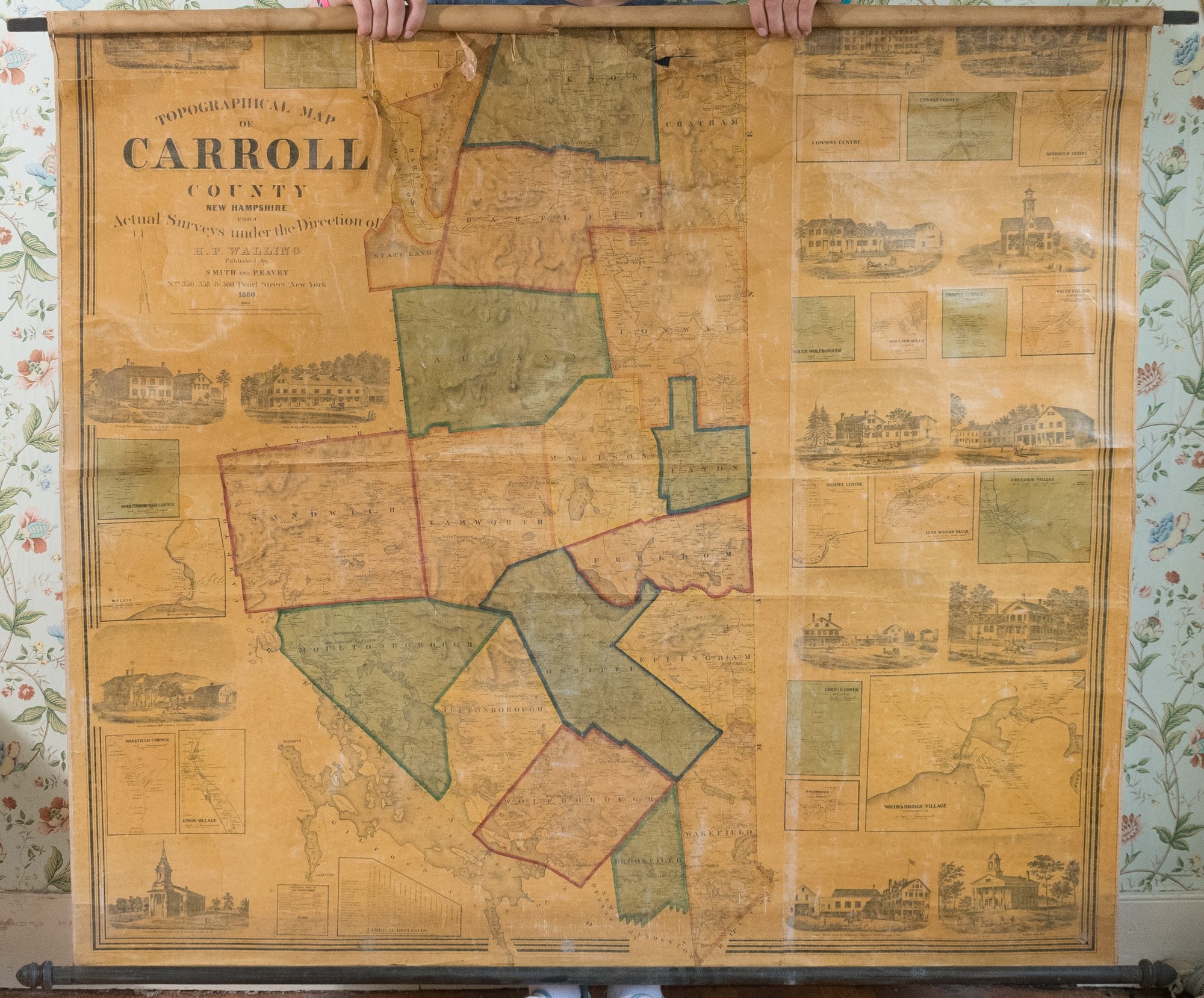 1860 Carrol County NH Map (CTF20) #49826 | Auctionninja.com