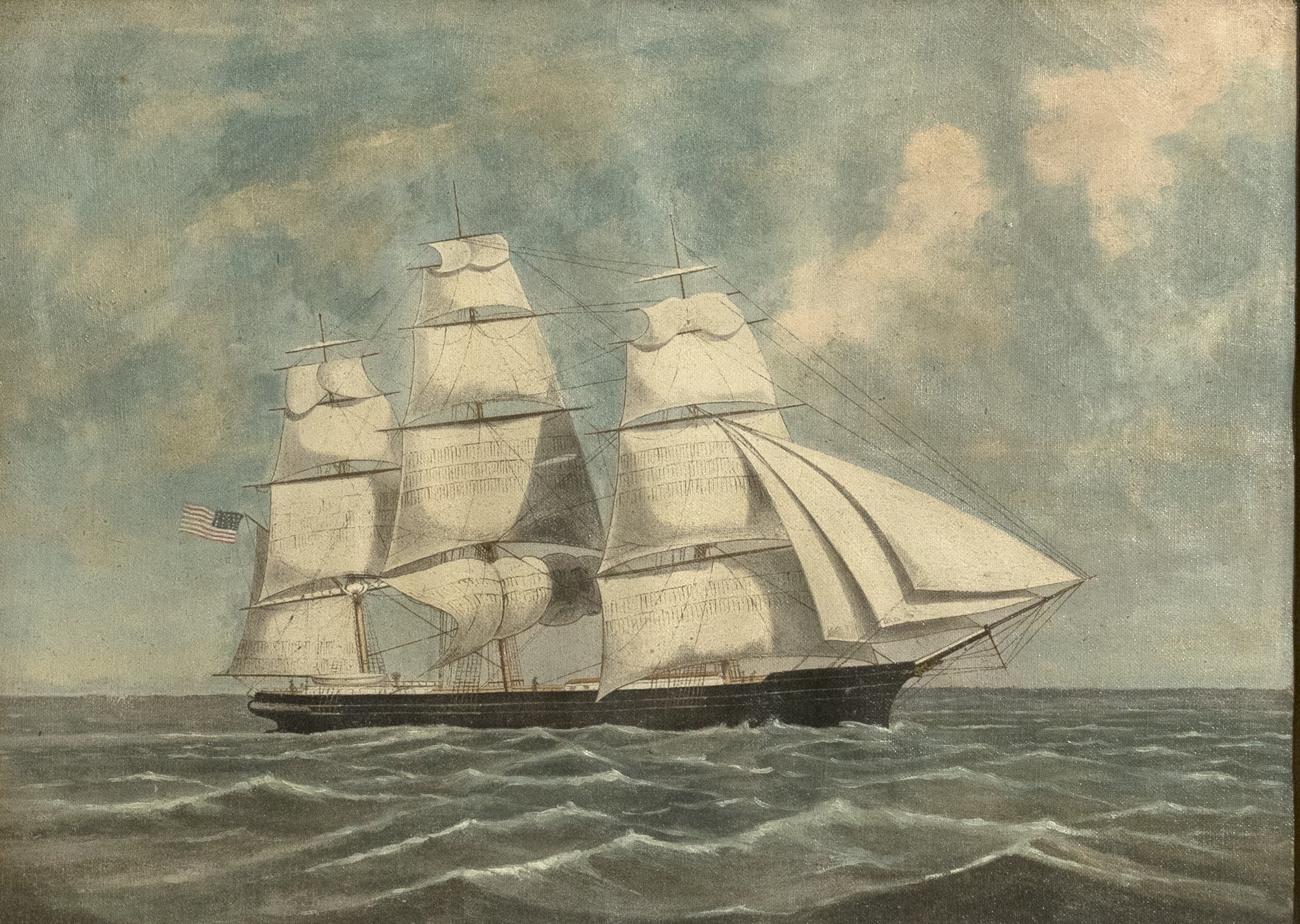 Antique Oil, Sailing Ship (CTF20) #49873 | Auctionninja.com