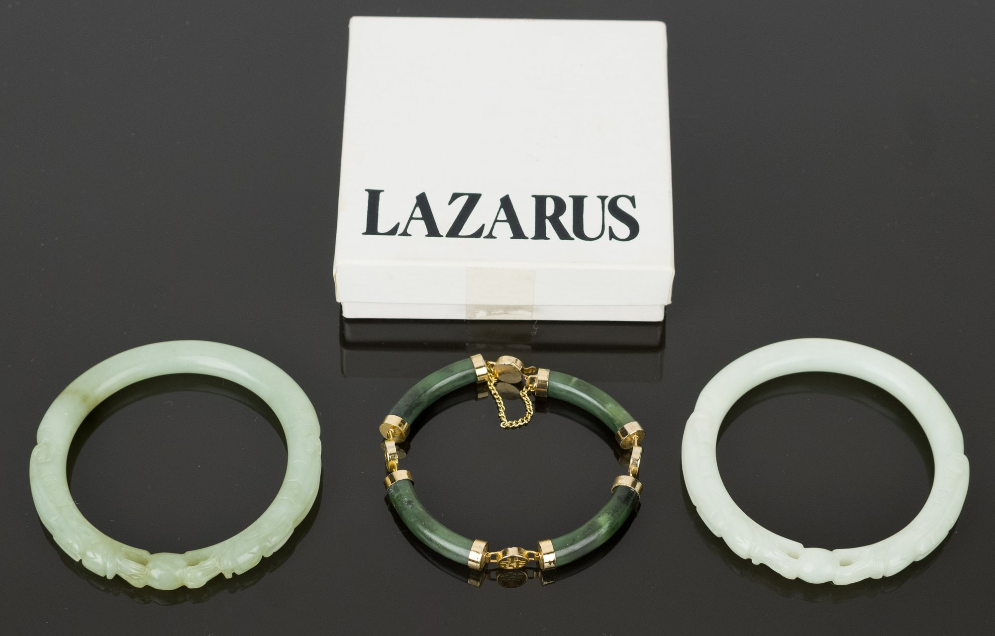 Three Chinese Jade Bracelets (CTF10) #43726 | Auctionninja.com