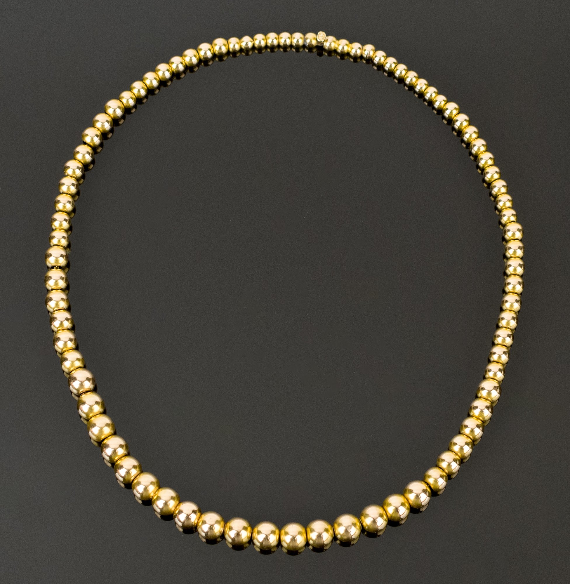 Vintage 14k Gold Bead Necklace (CTF10) #43694 | Auctionninja.com