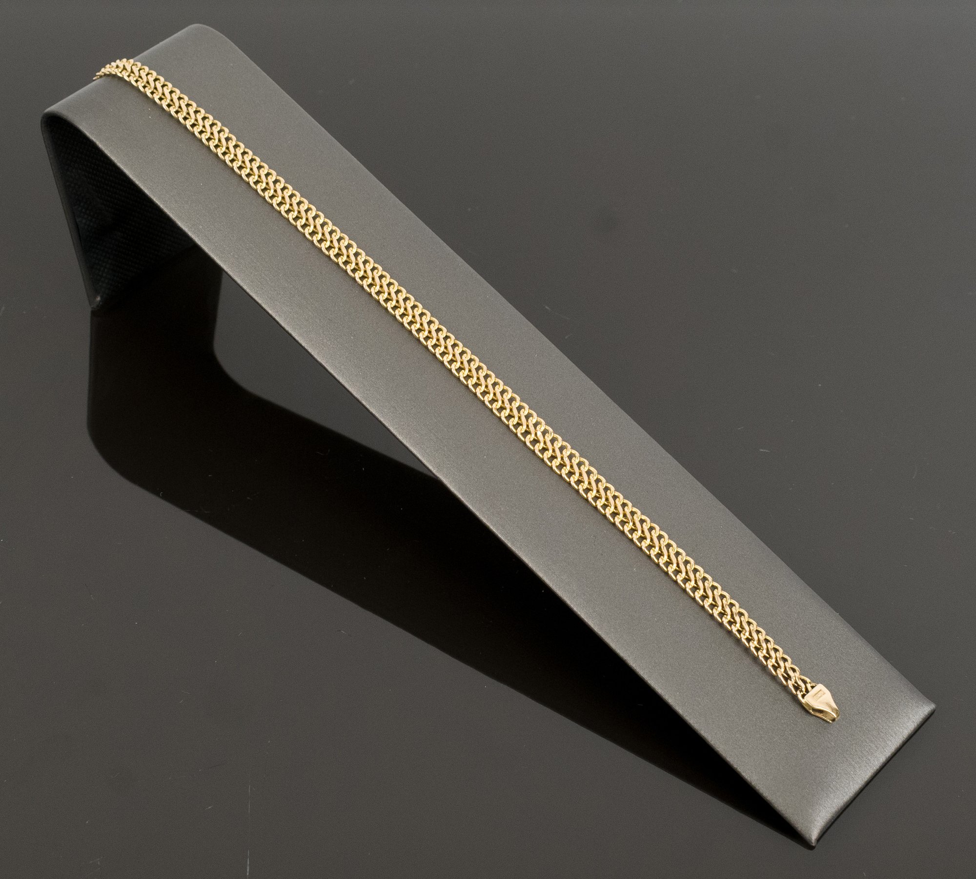 Italian Milor 14k Gold Flat Link Bracelet (CTF10) #48660 | Auctionninja.com