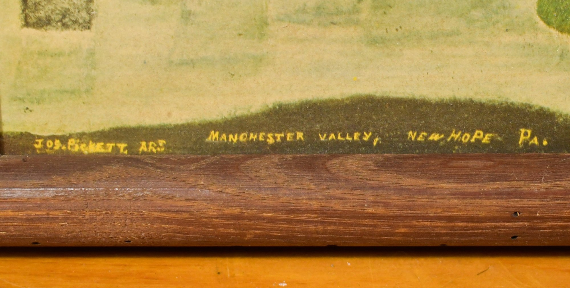 Vintage Joseph Beckett Lithograph, Manchester Valley, New Hope PA ...