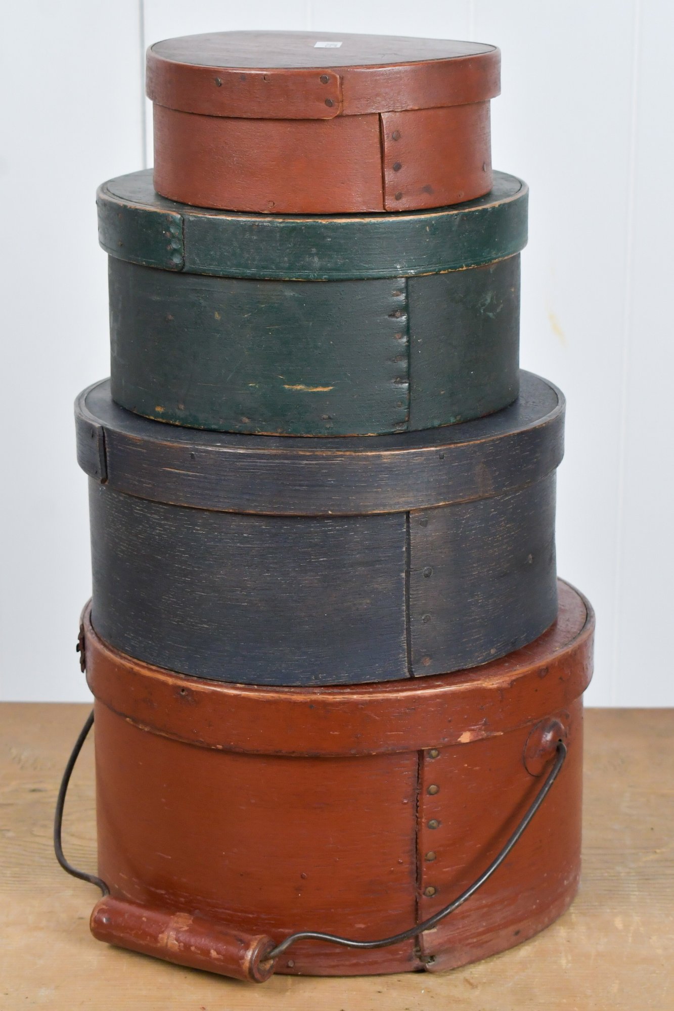 Four Antique Circular Pantry Boxes In Paint, 4 Of 4 (CTF20) #55169 ...
