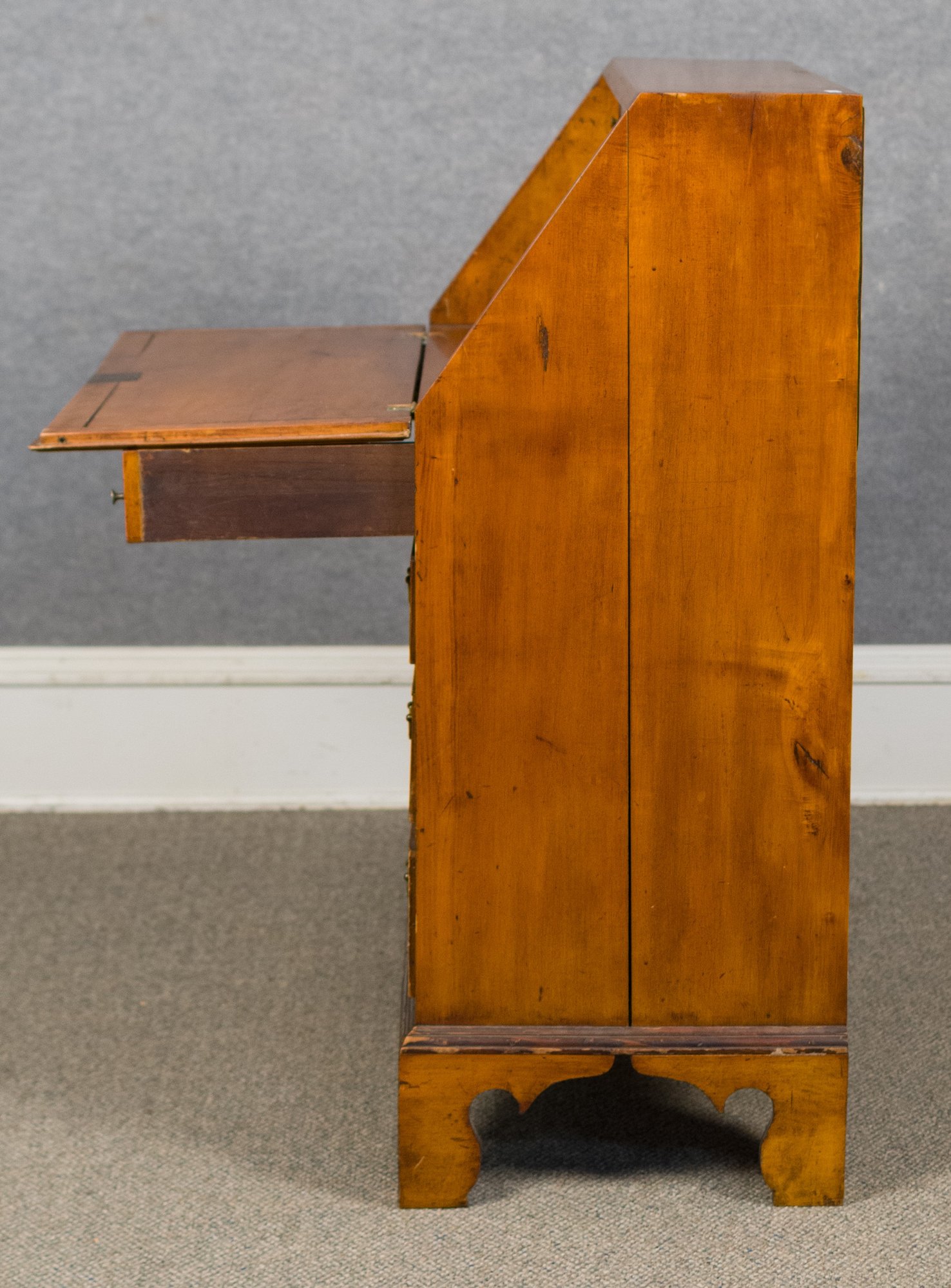 Antique Diminutive Tiger Maple Desk (cTF20) #52471 | Auctionninja.com