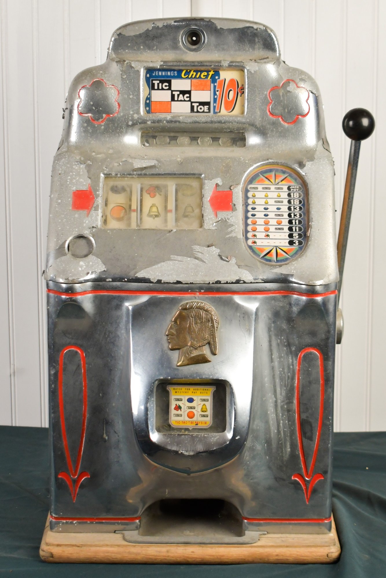 Vintage Jennings Chief Tic Tac Toe Slot Machine (CTF20) #46956 ...