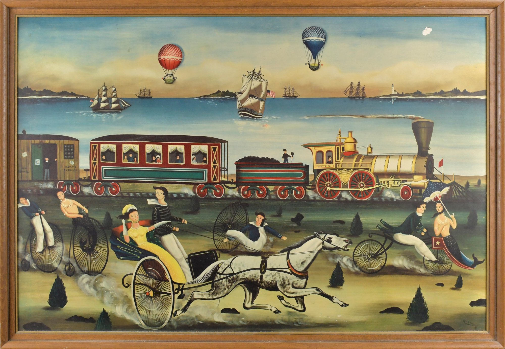 Ralph Cahoon Reproduction Print, The Race (CTF10) #40155 | Auctionninja.com