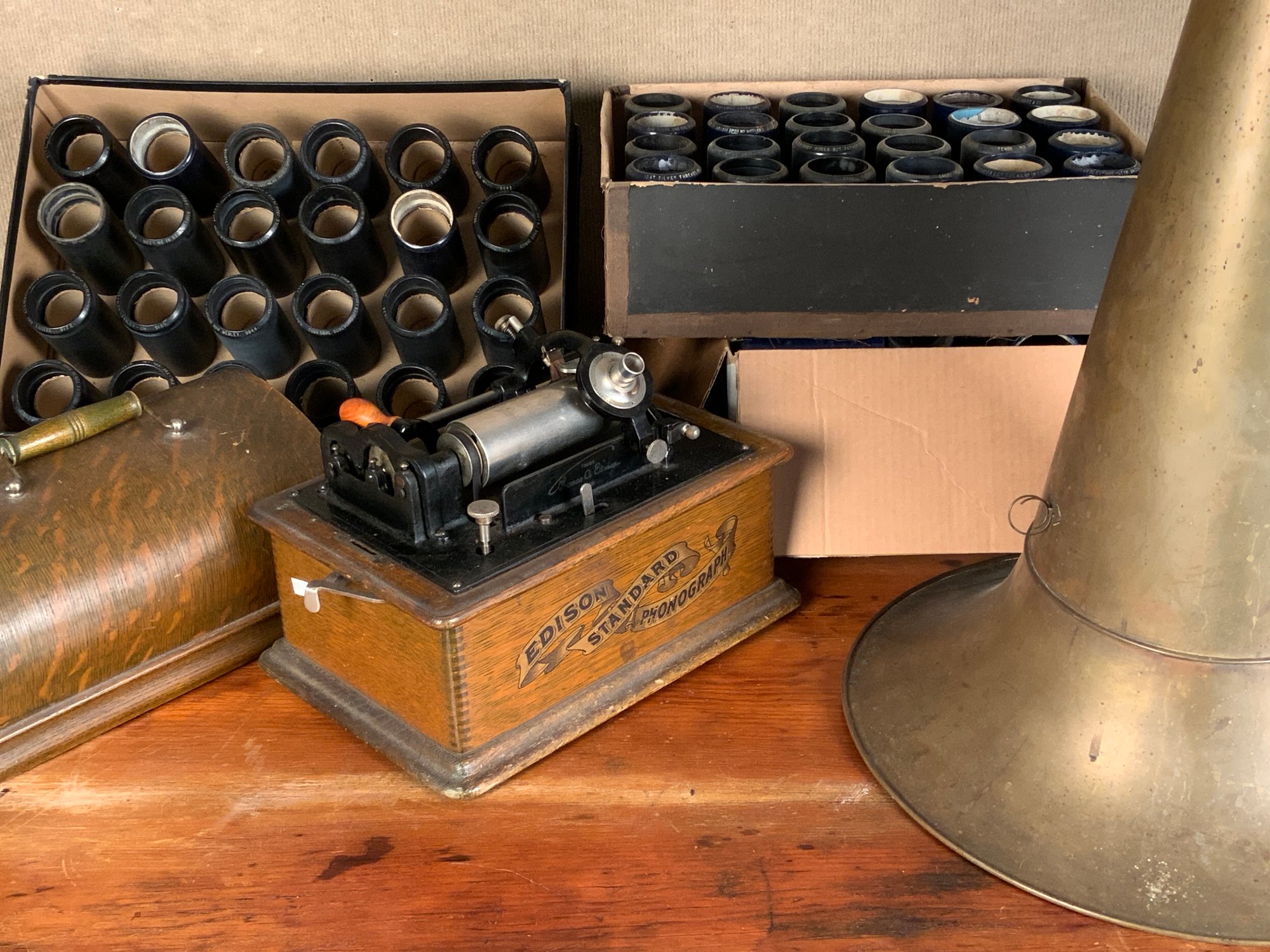 Antique Edison Standard Phonograph W/ Horn And Rolls (CTF20) #38254 ...