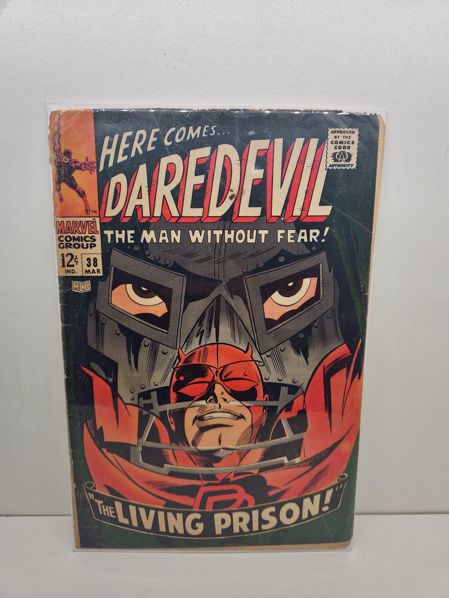 Vintage Daredevil #38 Comic "The Living Prison" - Mar 1968 Marvel Issue ...