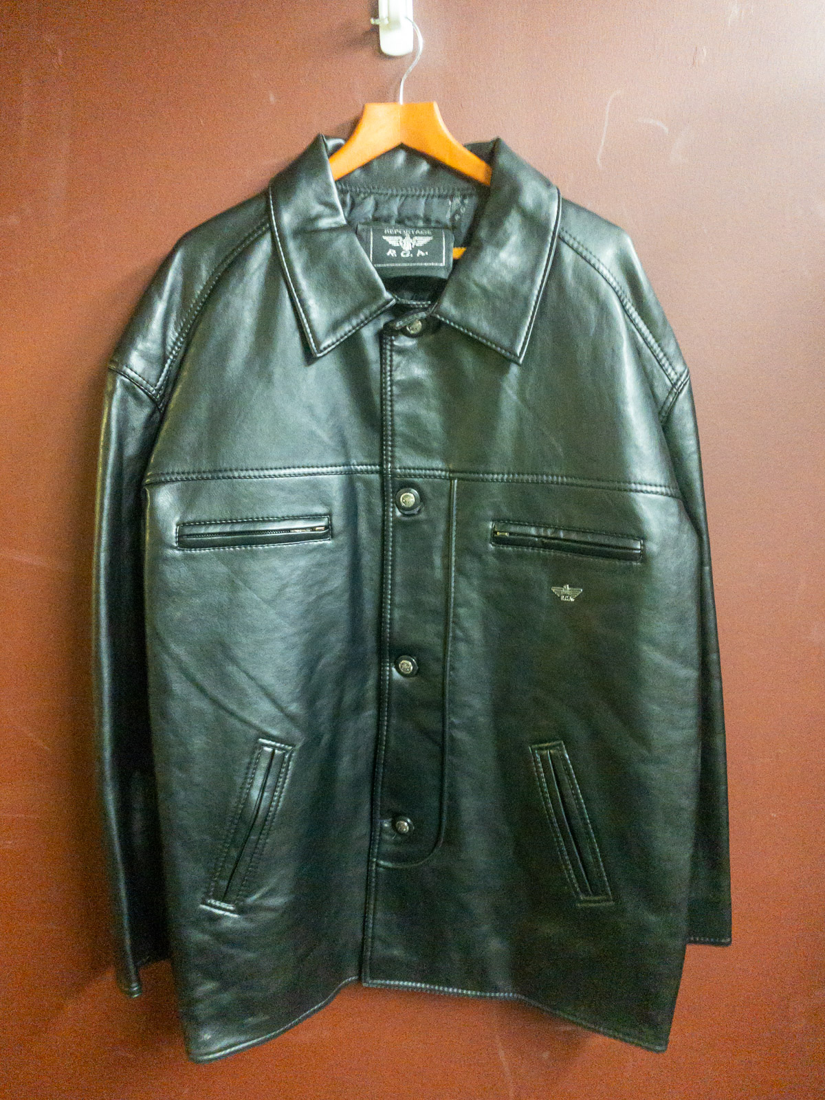 Reportage RGA Leather Jacket! Timeless Style. Leather Coat. Shop Now ...