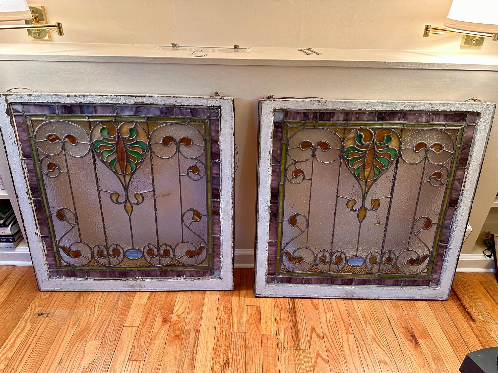Two Stained Glass Panels #27755 | Auctionninja.com
