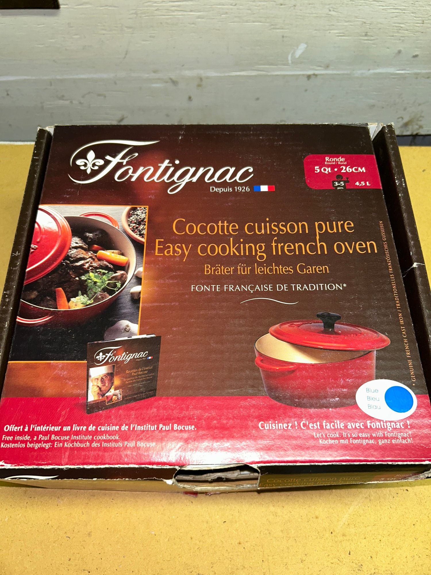 Fontignac 5 Quart Blue Enamel Cast Iron Dutch Oven/ Never Used #40775 ...