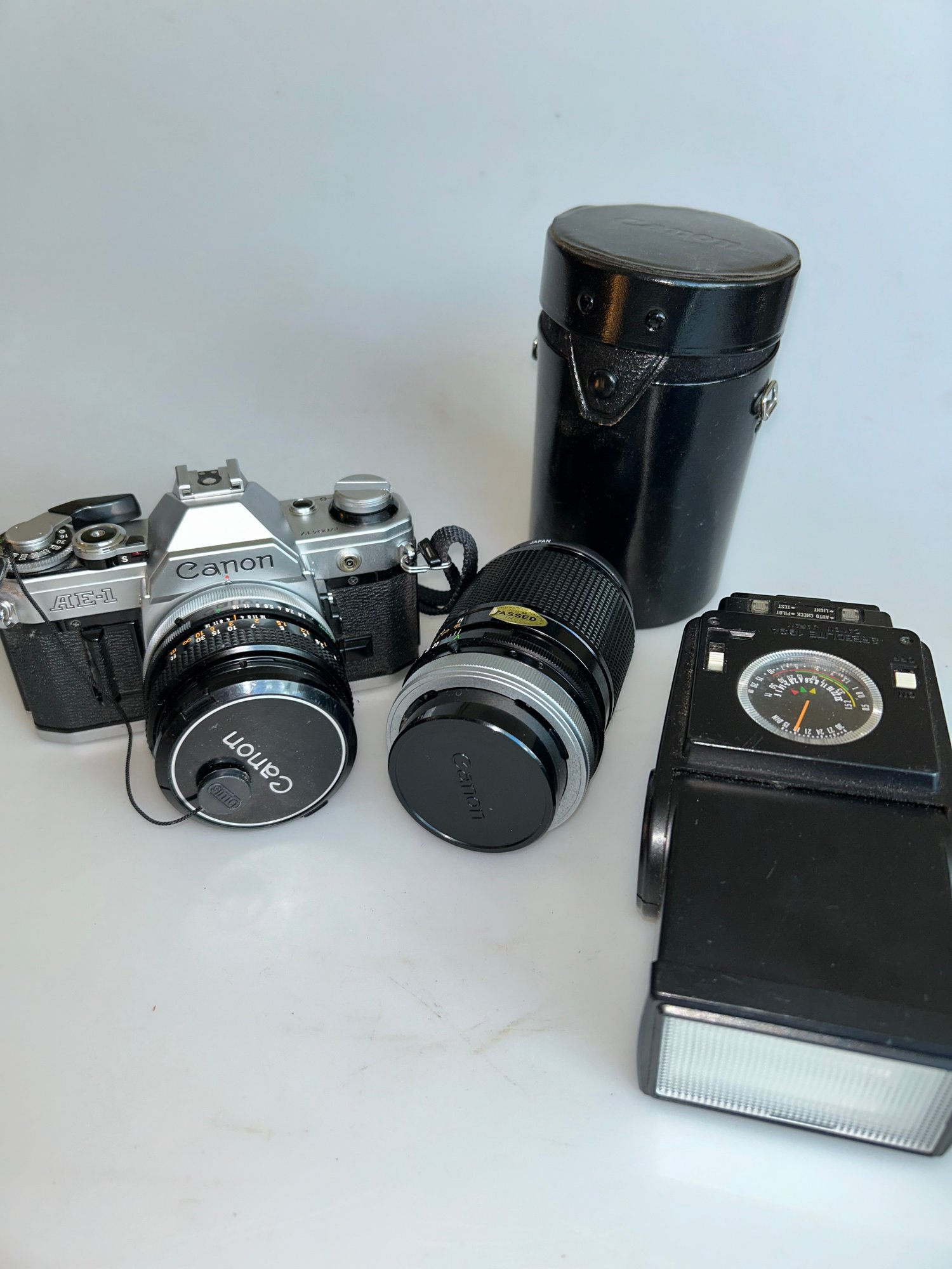 Canon AE1 Camera, Lens, Shoe Mount #33674 | Auctionninja.com